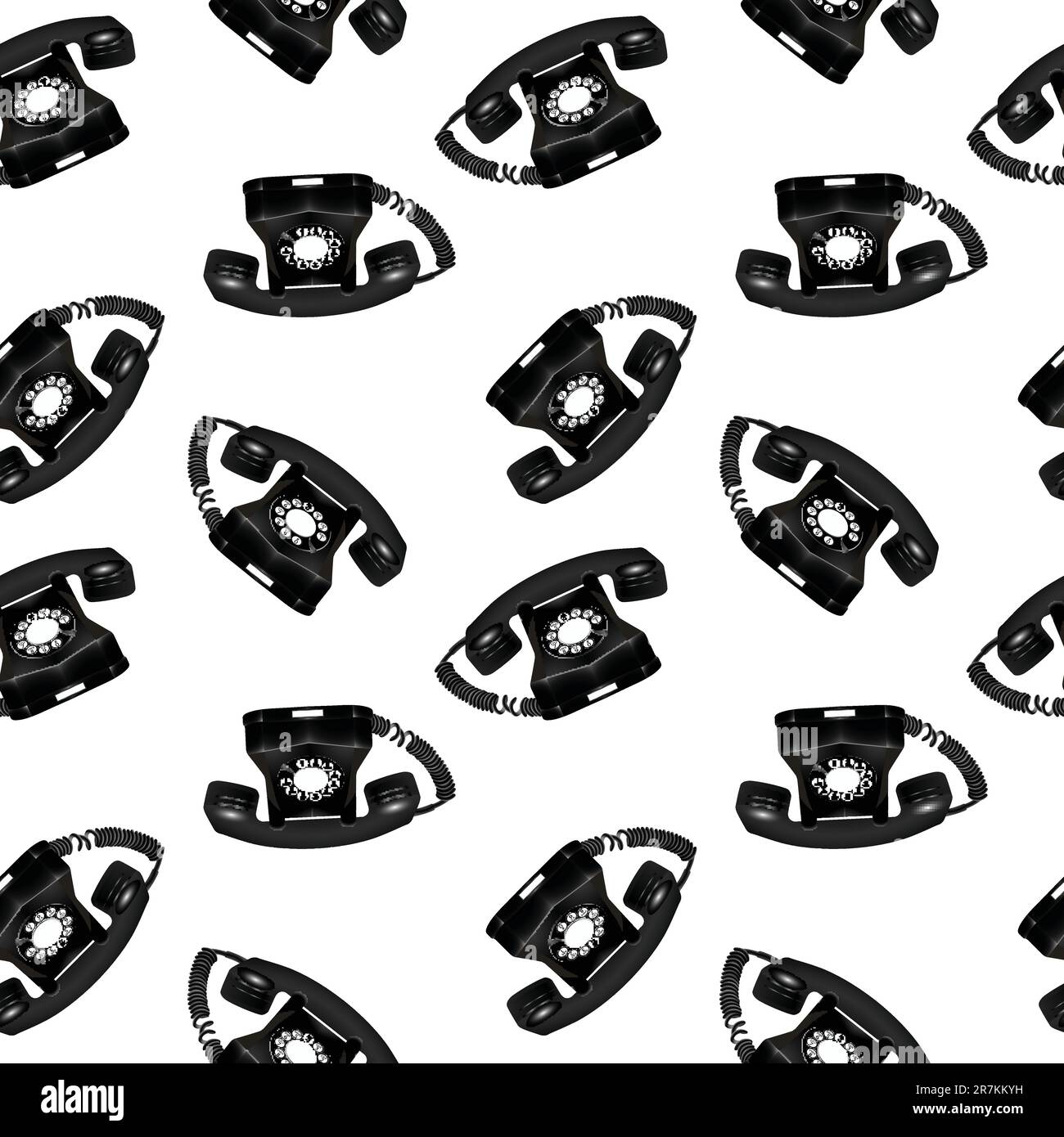 telephone retro seamless pattern, abstract texture; vector art ...