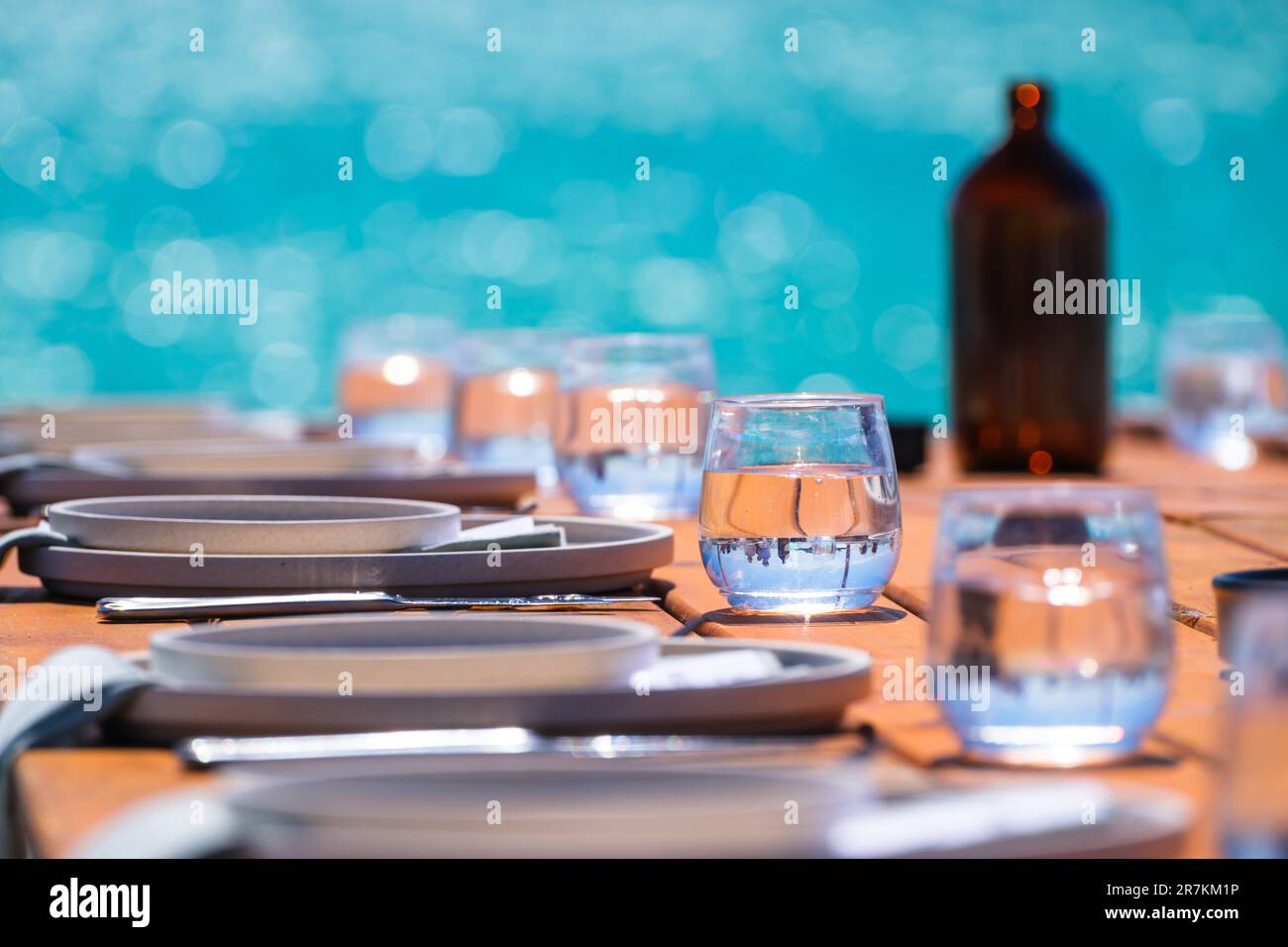 Beautiful table set up of long table lunch at Shore leave festival ...