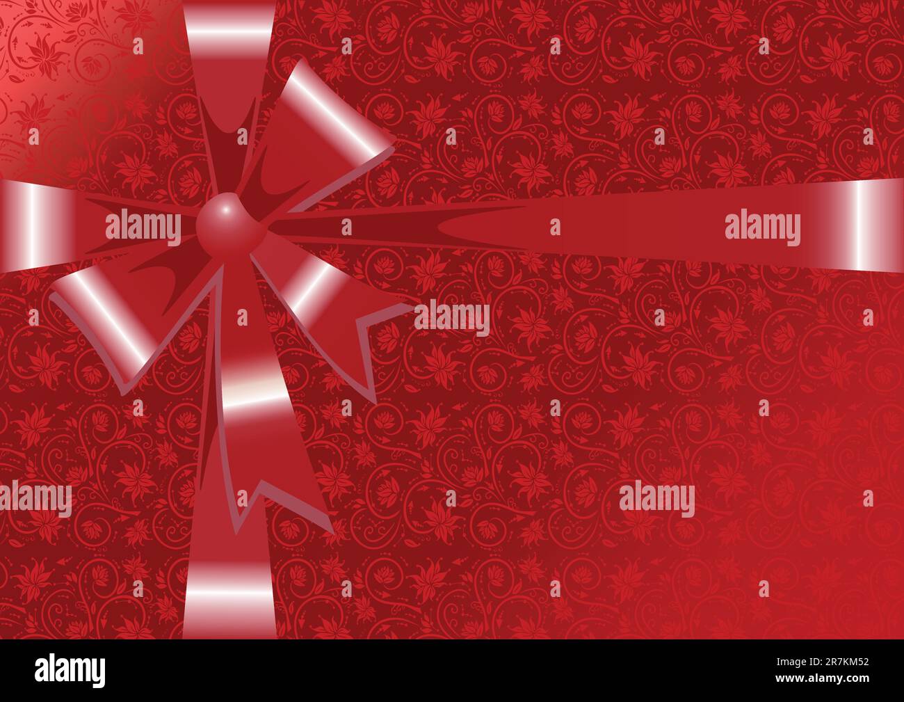 Illustration of gift wrapping in red colors Stock Vector Image & Art ...