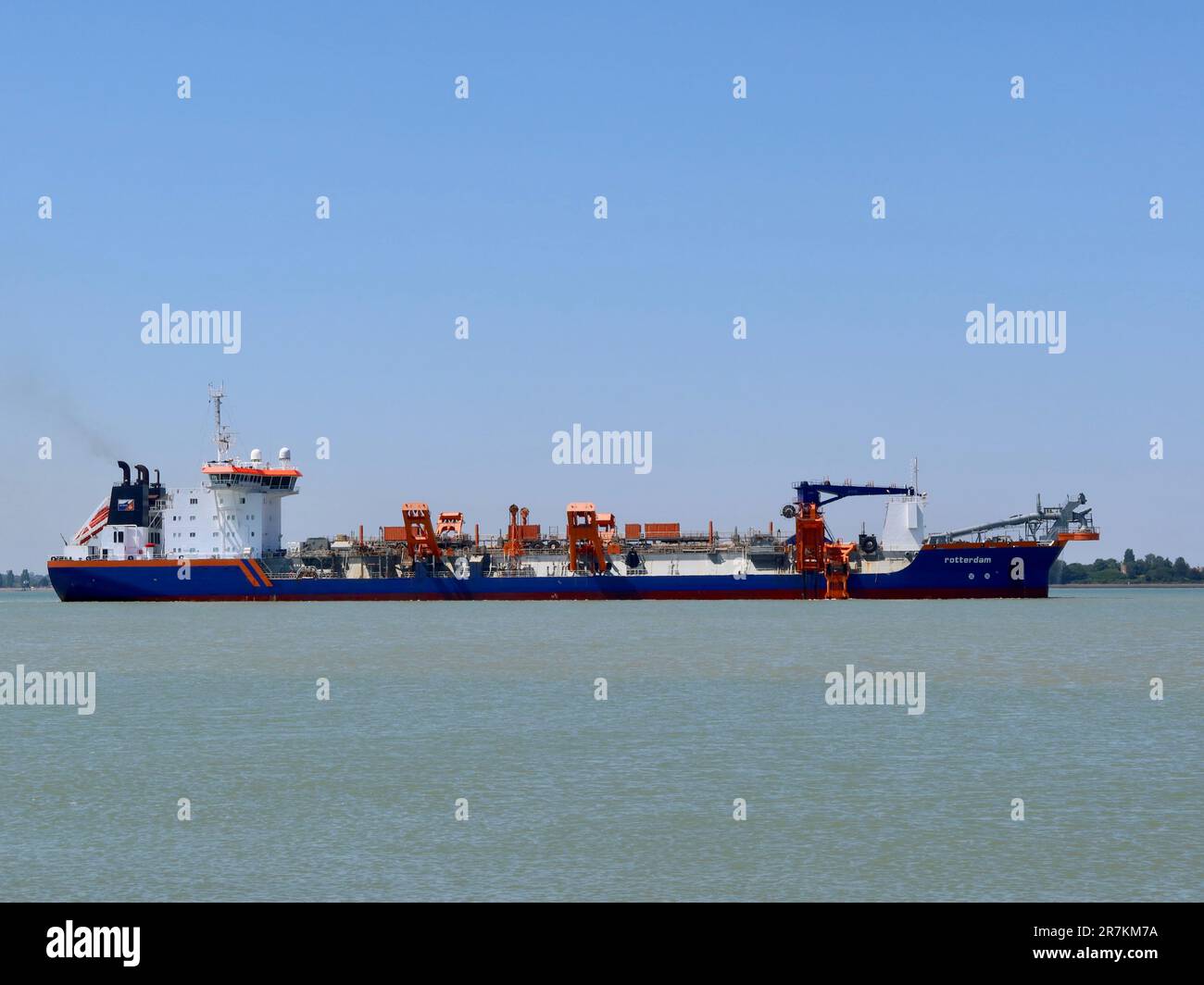 Felixstowe, Suffolk - 16 June 2023 : The hopper dredger Rotterdam in ...