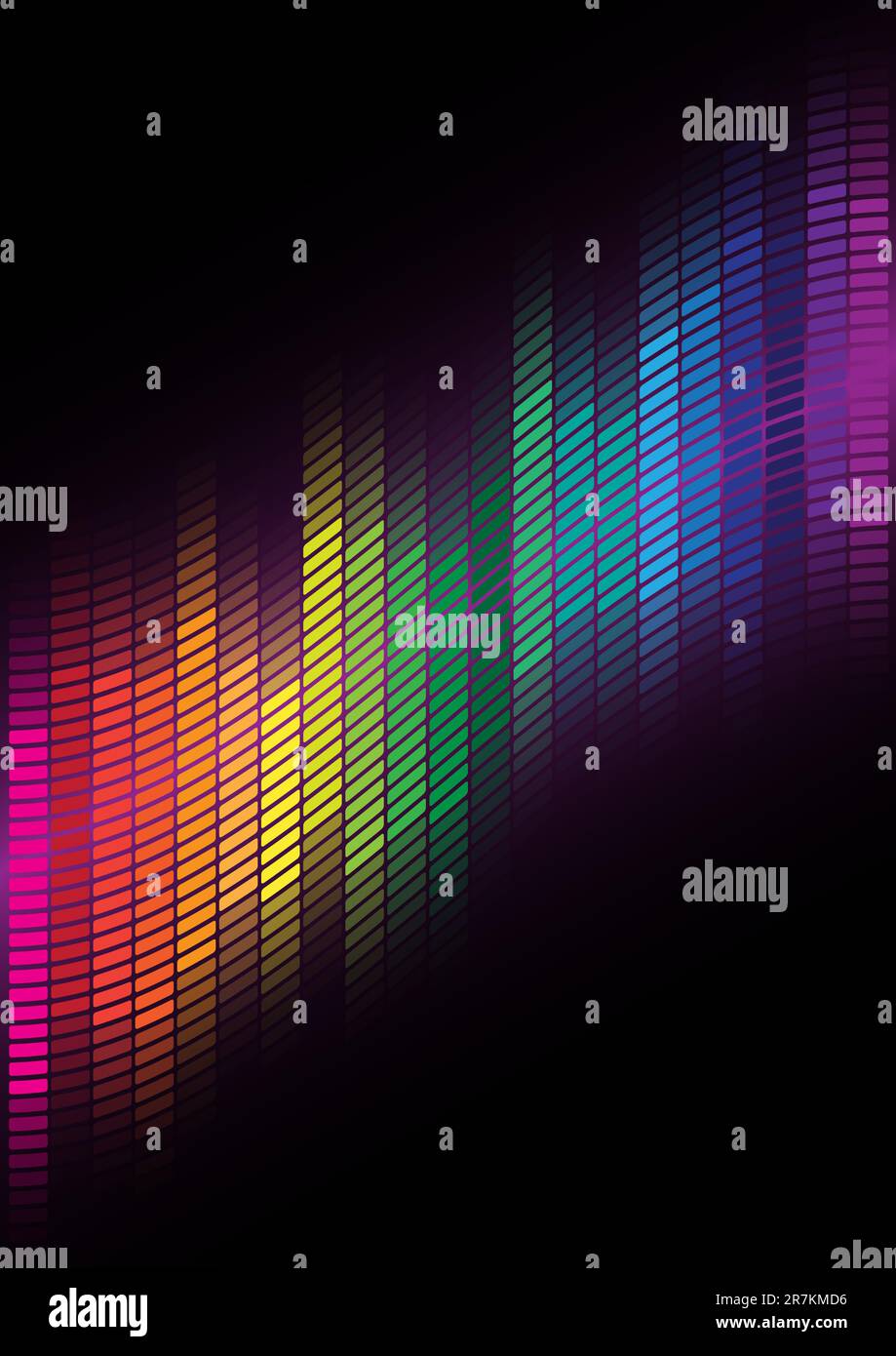 Sound equalizer background showing music Stock Vector Images - Alamy