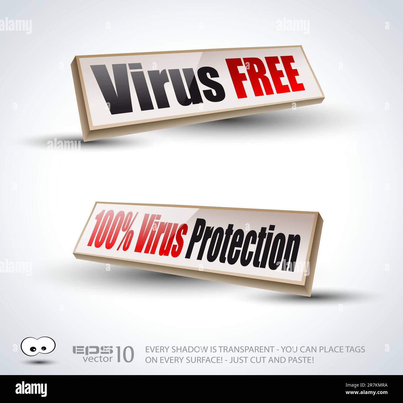 Virus Free 3D Panels with Transparent Shadows and glossy reflection ...