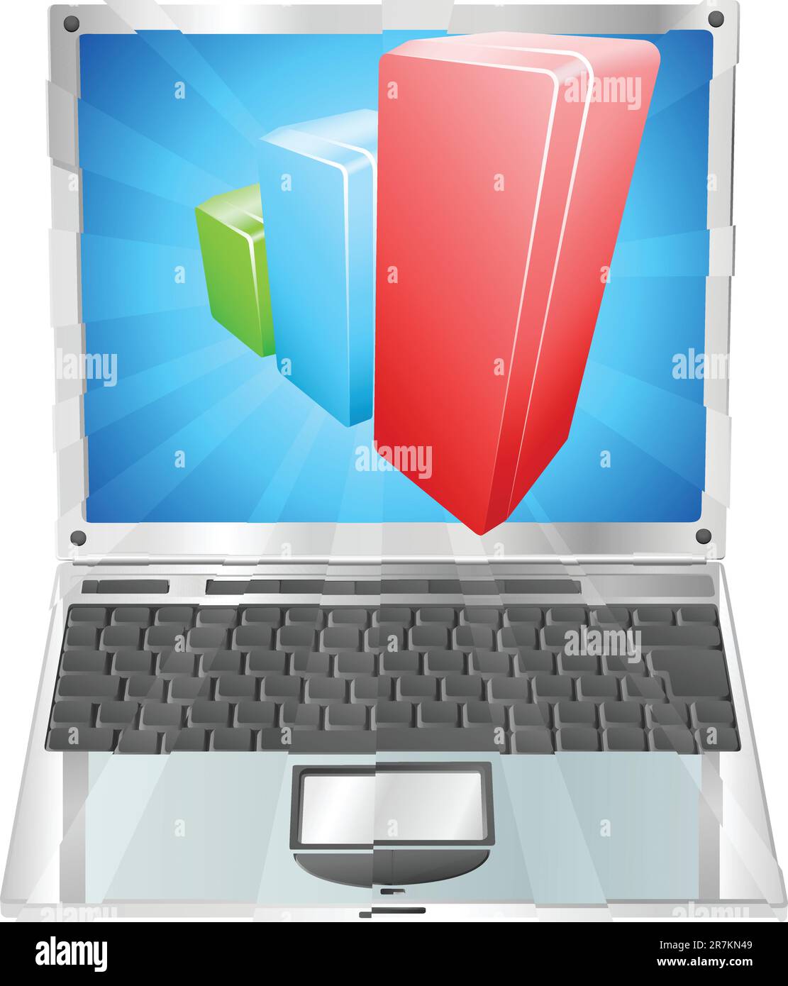Data bar graph computer screen Stock Vector Images - Alamy