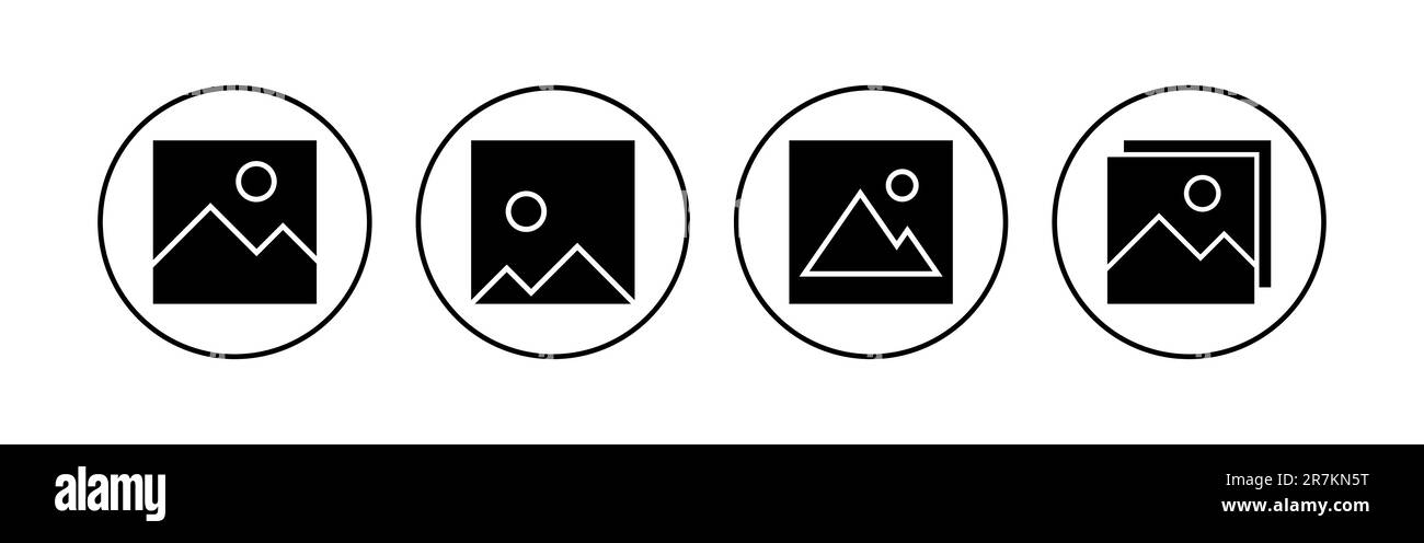 Picture icon set. photo gallery icon symbol Stock Vector Image & Art ...