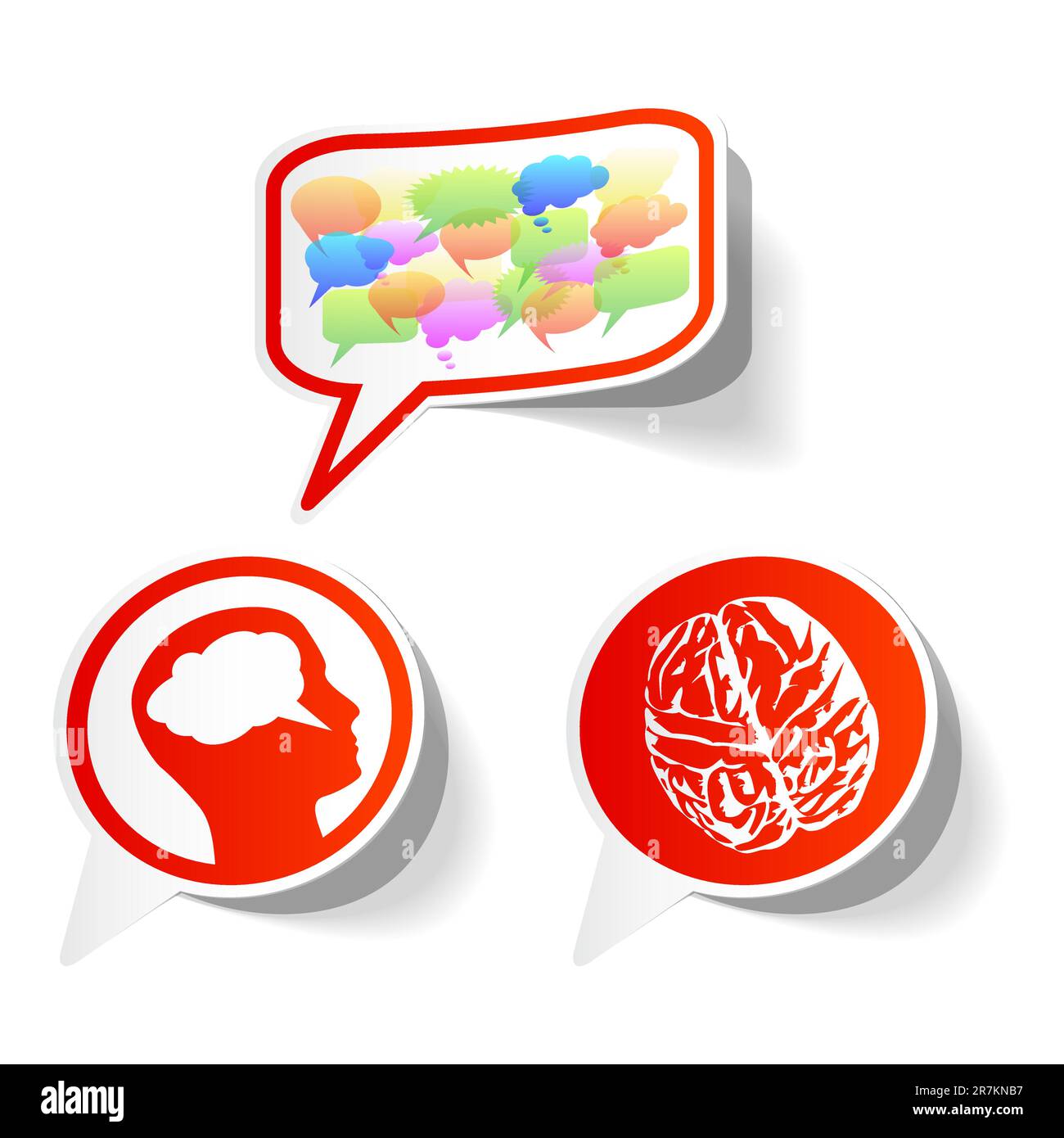 Vector thought stickers over white Stock Vector Image & Art - Alamy