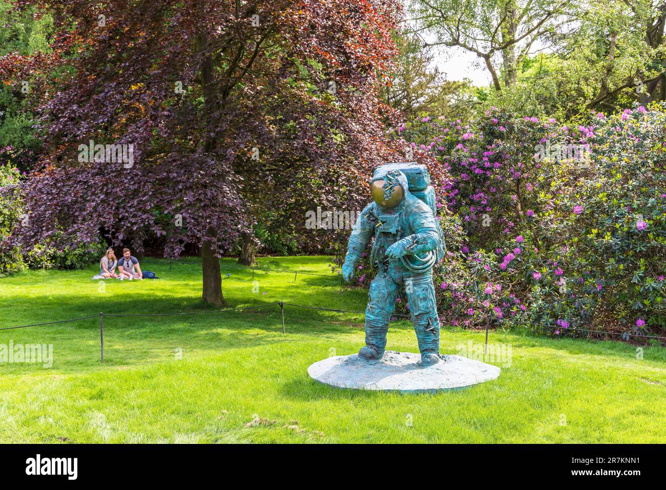 Bronze Eroded Astronaut (2022) by Daniel Arsham referring to famous ...