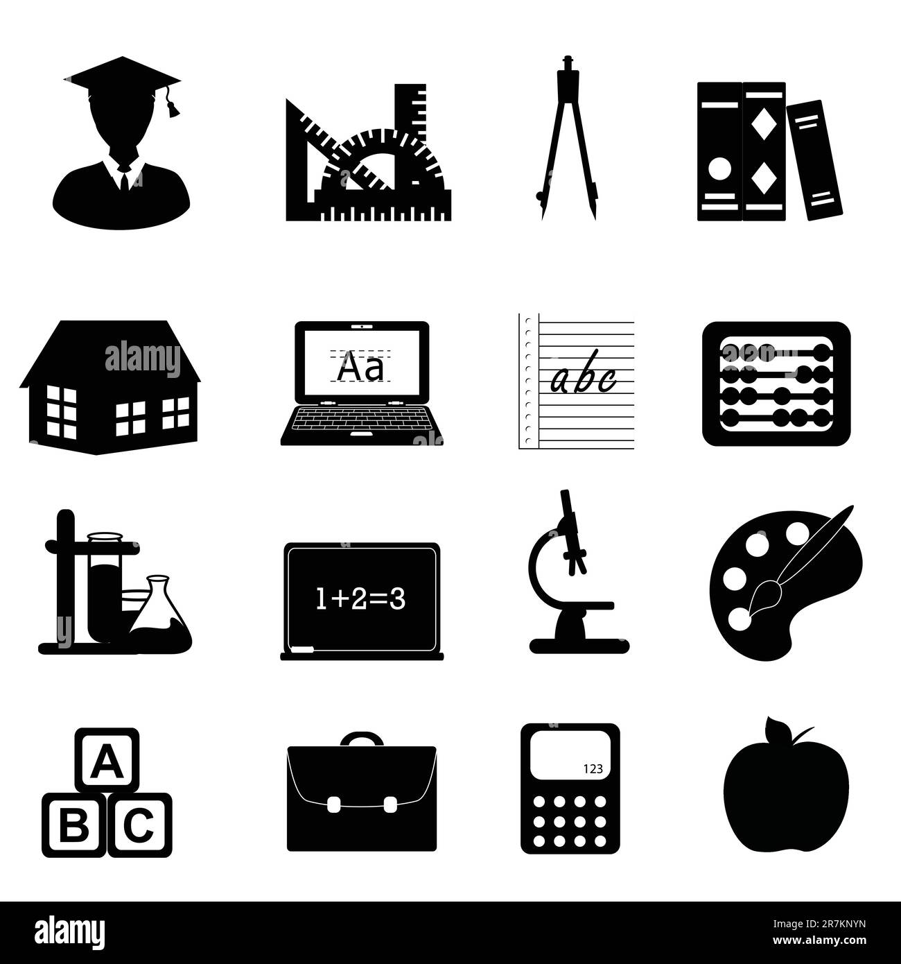 Education symbols Black and White Stock Photos & Images - Alamy