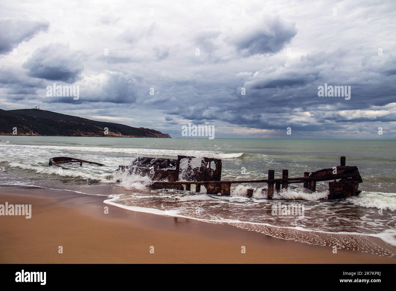 Old Shipwreck on Cap Serrat Beach: Relics of the Past in Bizerte ...