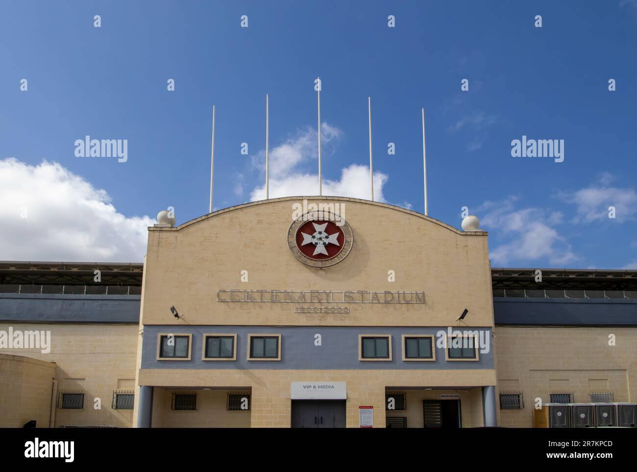 The entrance to the Centenary Stadium in Ta'Qali, Malta Stock Photo - Alamy