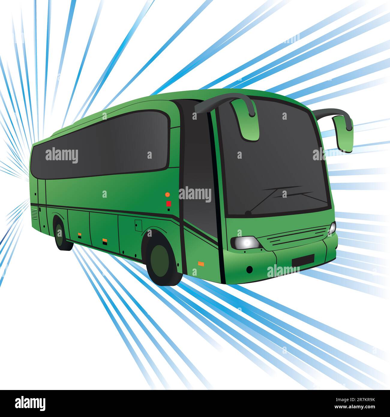 Green bus vector. Traffic, transport illustration Stock Vector Image ...