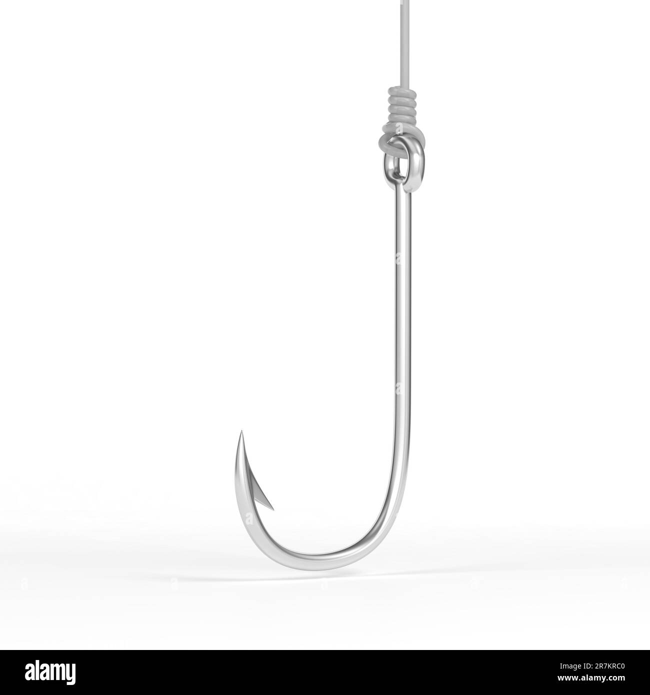 Fishing hook isolated on white background. Fishhook. Empty. 3d ...