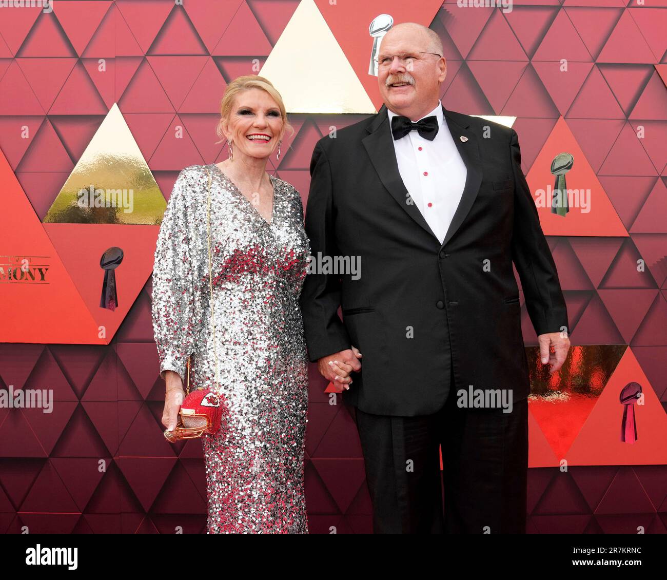 JUN 15, 2023: Andy Reid and his wife walk the red carpet at the Chief's ...