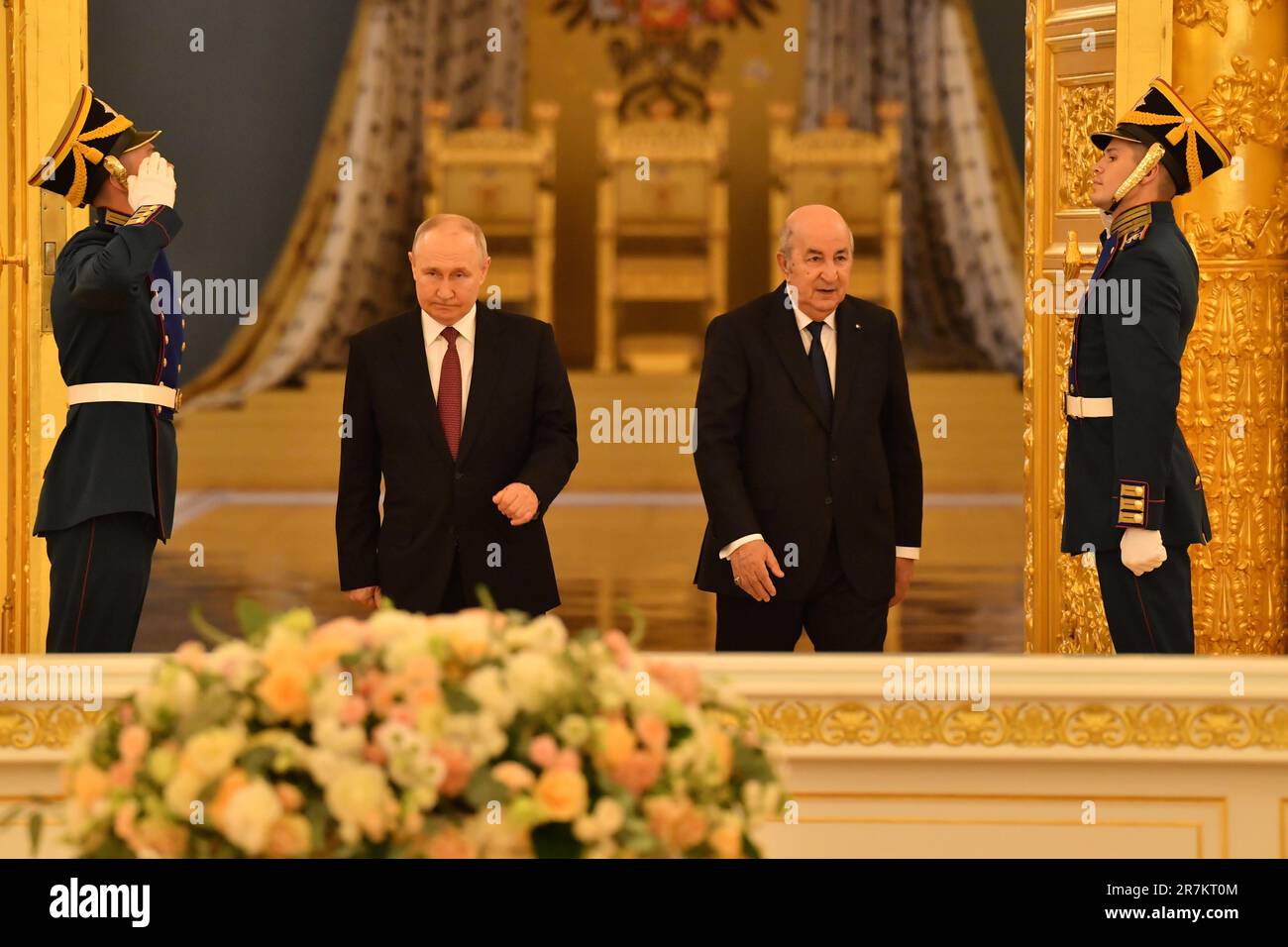 Moscow. Russian President Vladimir Putin and Algerian President ...
