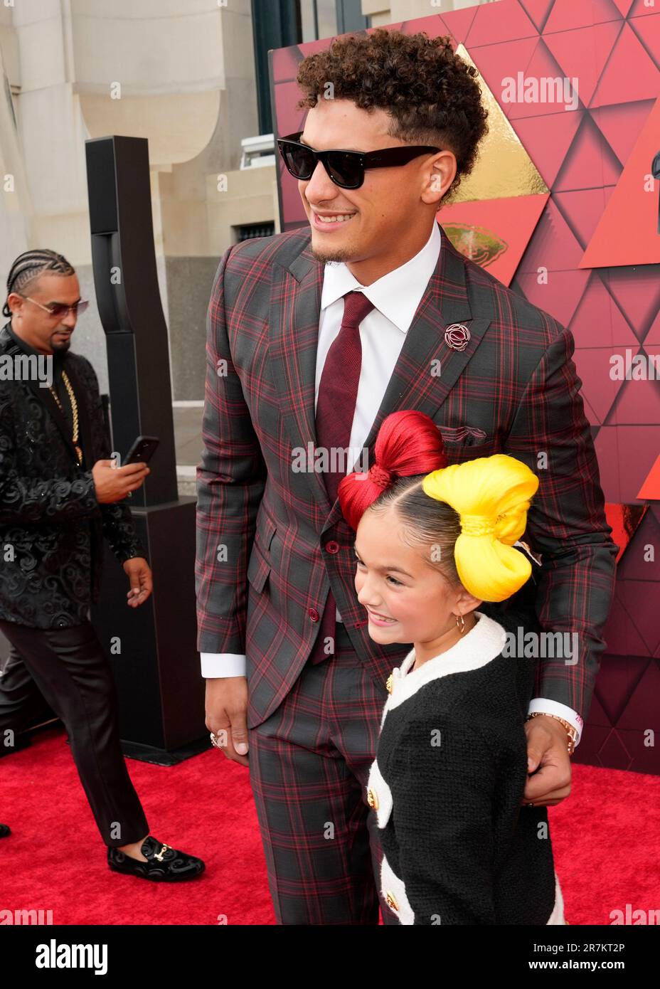 Kansas City, Missouri, USA. 15th June, 2023. Patrick Mahomes poses with ...