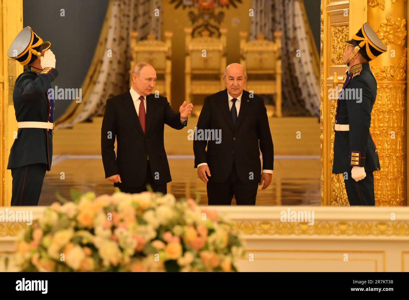 Moscow. Russian President Vladimir Putin and Algerian President ...