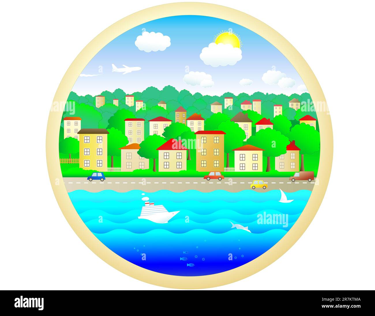 Travel car in sunny Stock Vector Images - Alamy