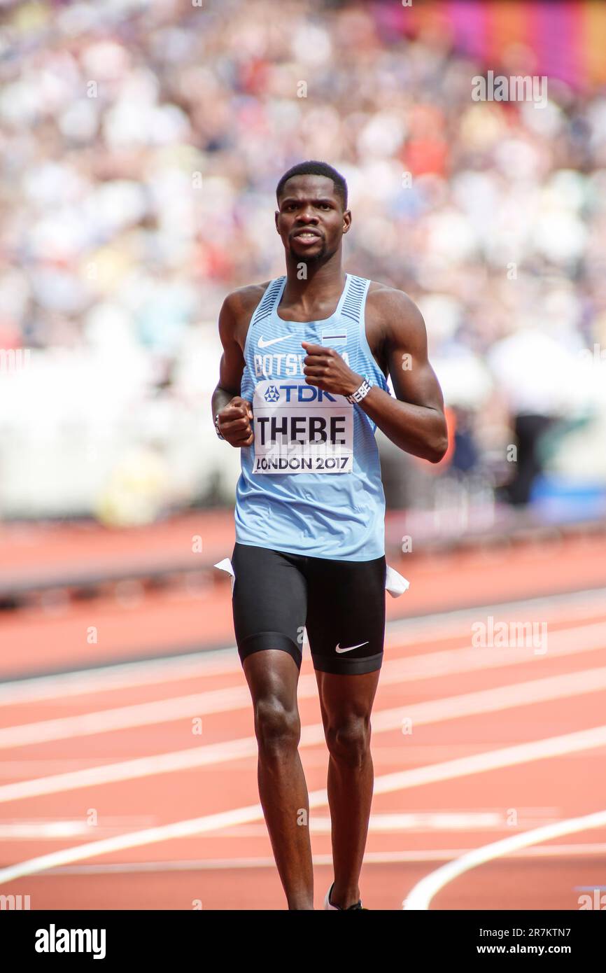 Baboloki THEBE participating in the 400 meter at the World Athletics Championships London 2017 ...
