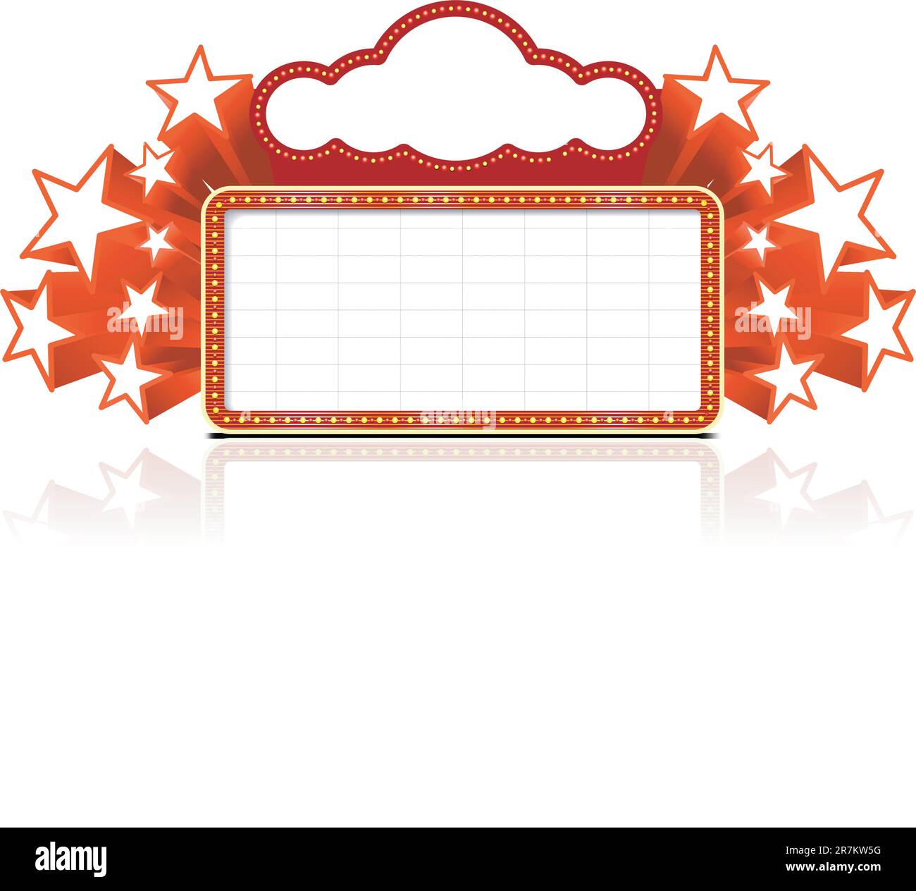 Neon marquee sign vector illustration on white background Stock Vector ...