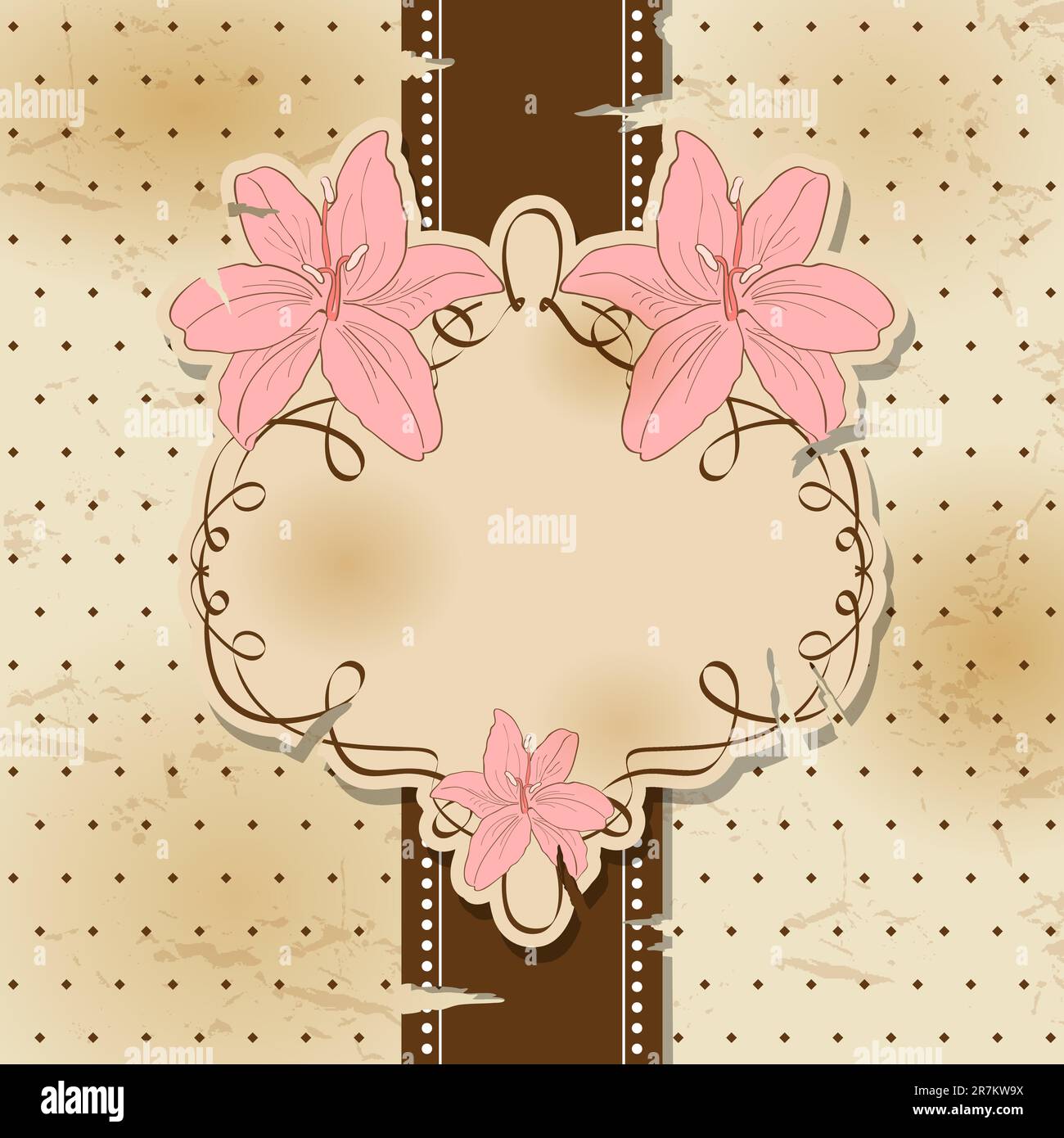 Vintage greeting card Stock Vector Images - Alamy