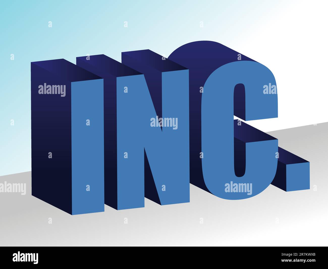 inc 3d illustration design over a soft background design Stock Vector ...