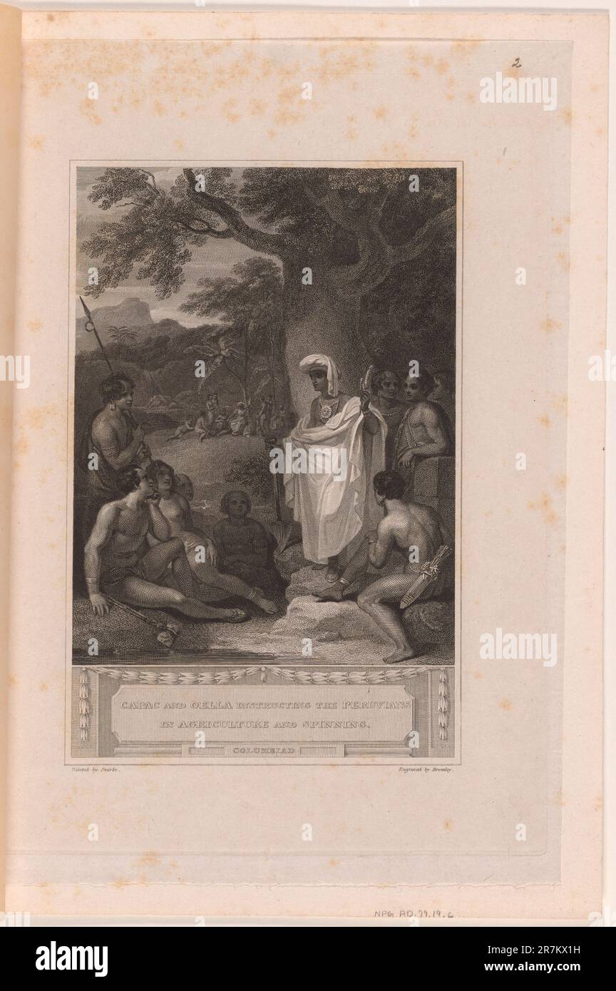"The Columbiad" -- Capac and Oella Instructing the Peruvians in ...