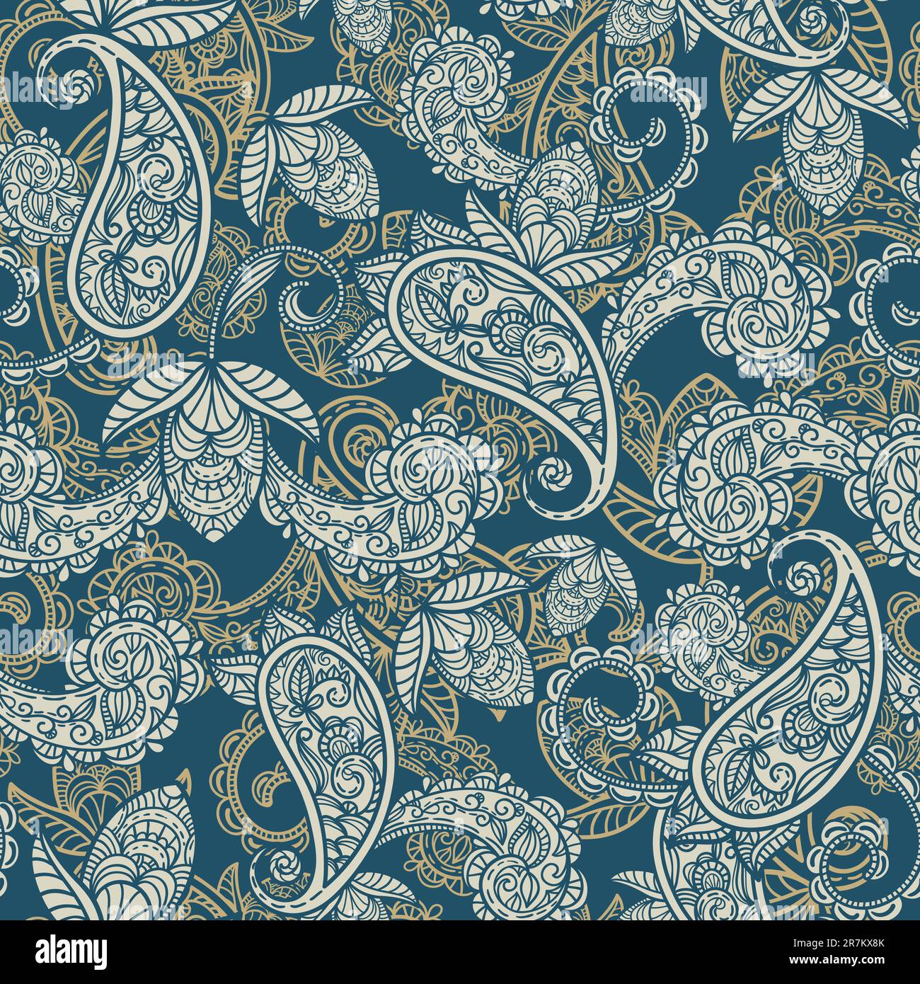 Paisley background Stock Vector Images - Alamy