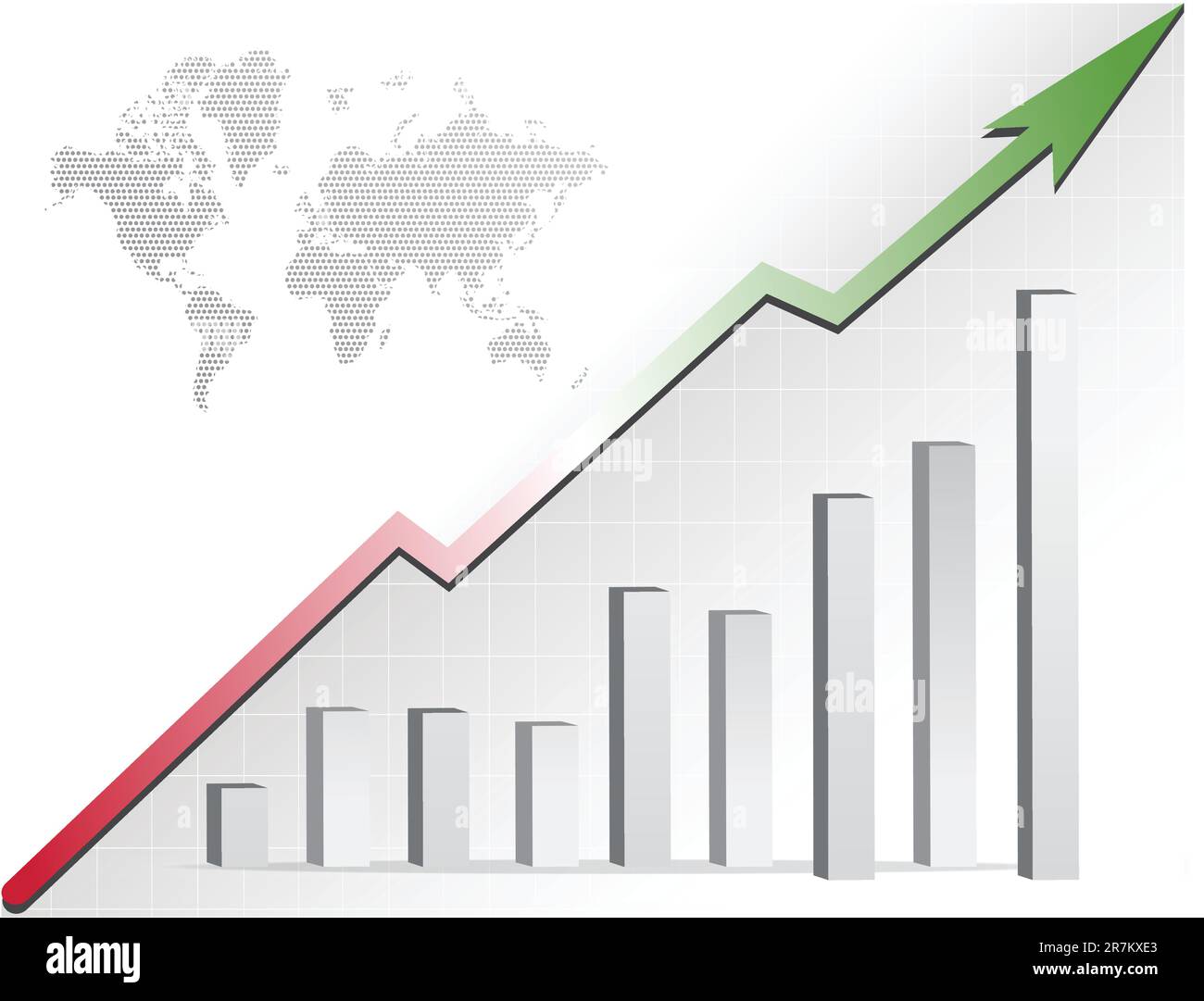 Global business graph and map illustration design Stock Vector Image ...