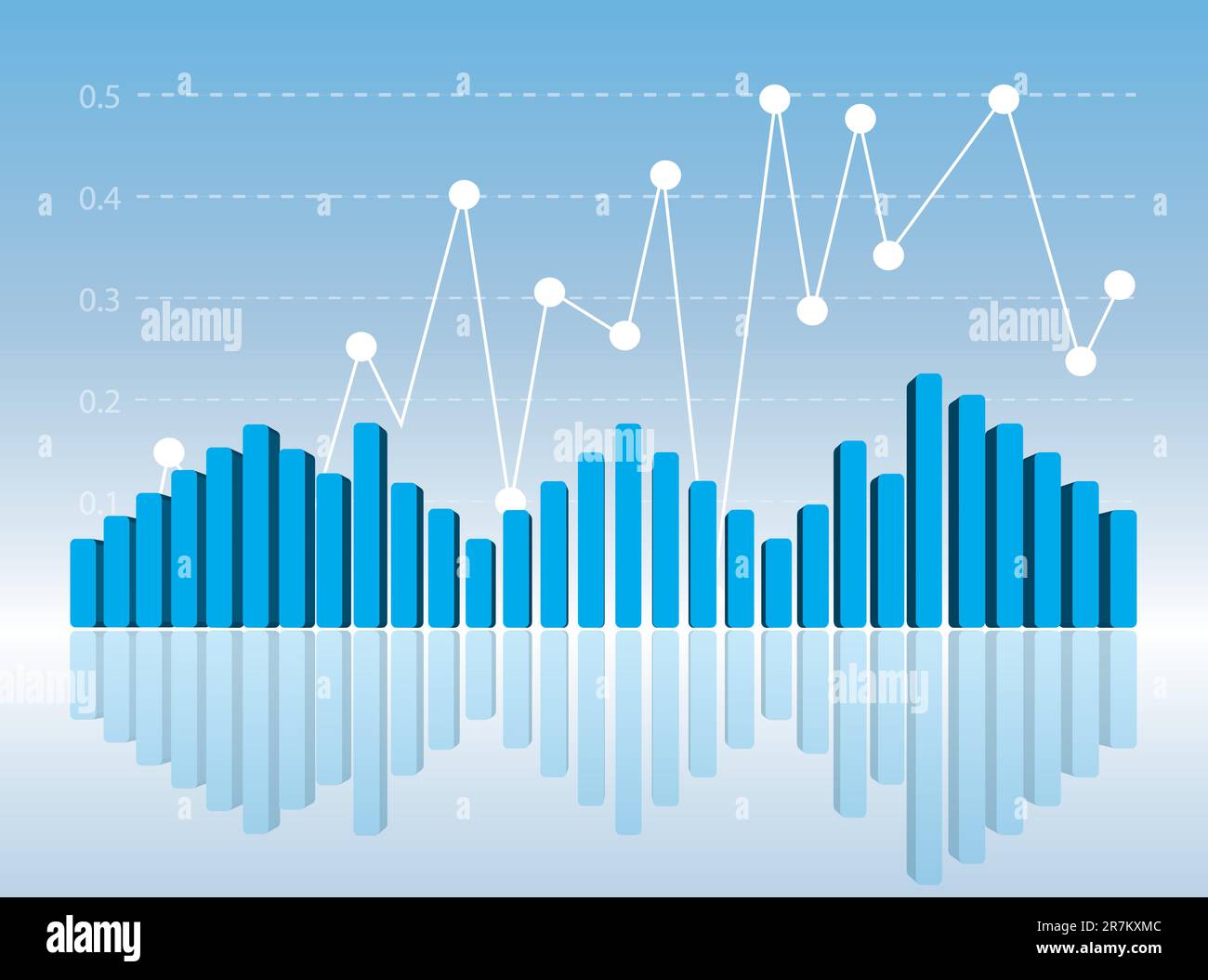 Blue 3D diagram in perspective view. Editable vector format Stock ...