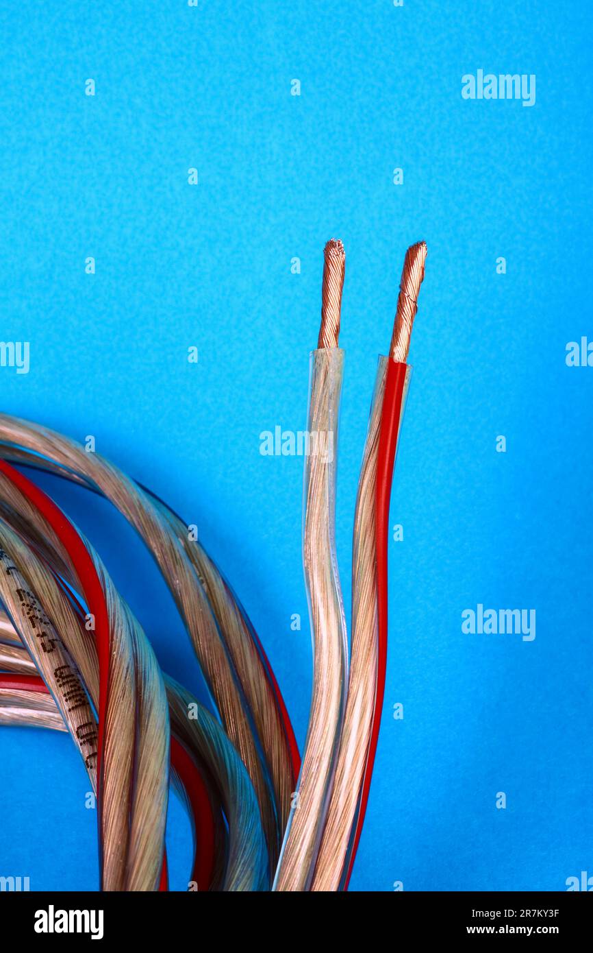 Oxygen free copper loudspeaker wire Stock Photo - Alamy