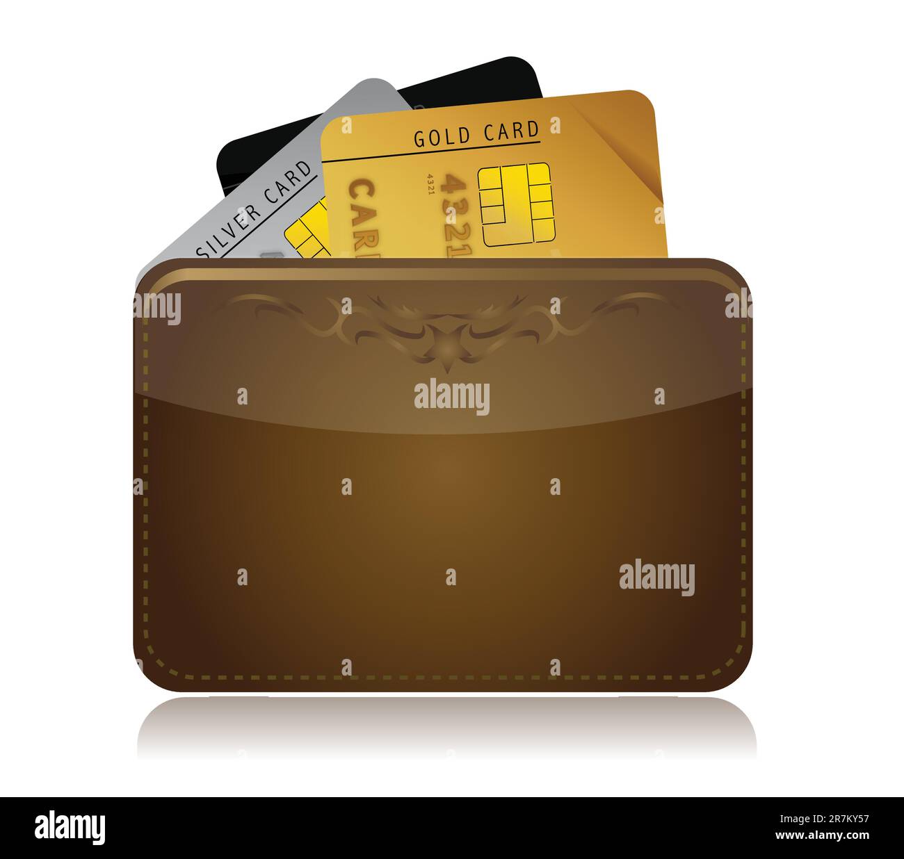 Credit card inside shopping Cut Out Stock Images & Pictures - Alamy