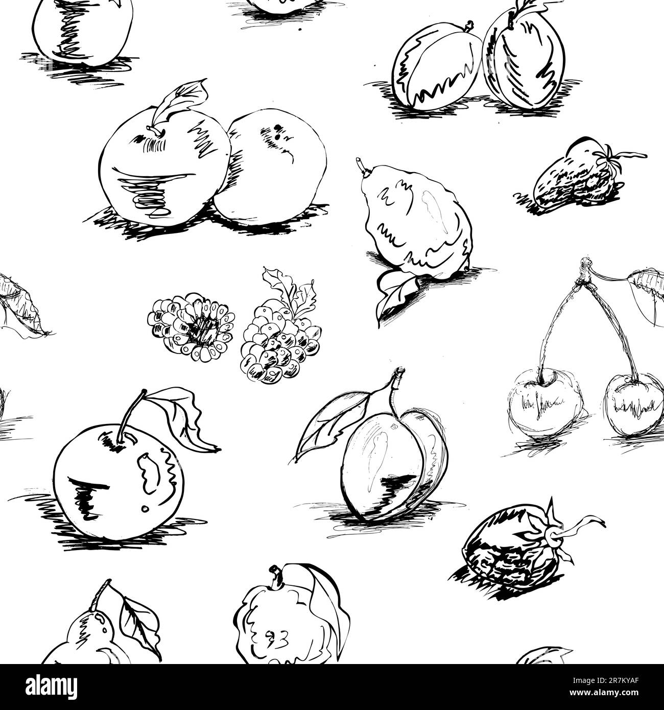 Lemon fruit abstract seamless Cut Out Stock Images & Pictures - Alamy