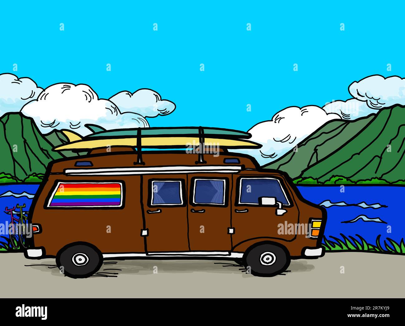 Flag at camping car hi-res stock photography and images - Alamy