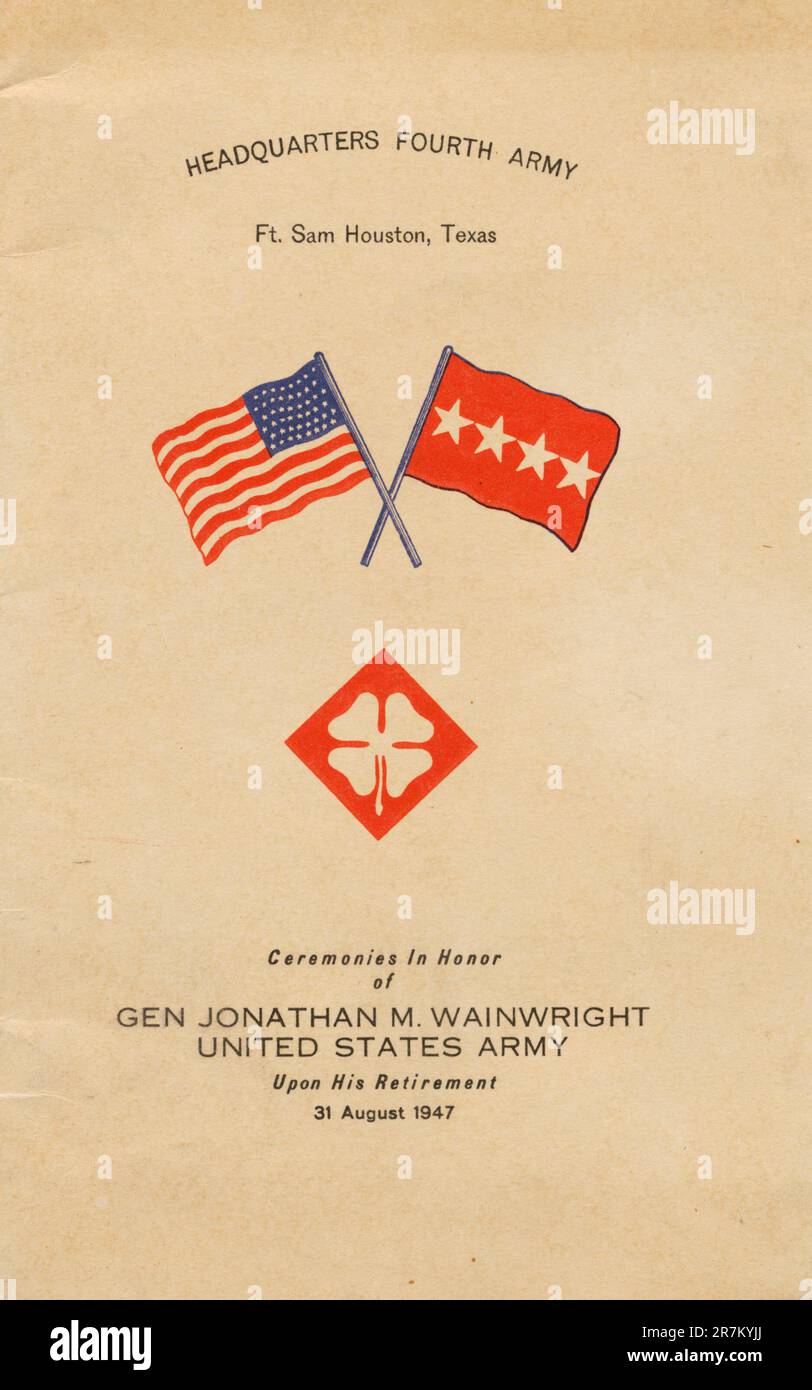 General Jonathan Mayhew Wainwright 1947 Stock Photo - Alamy