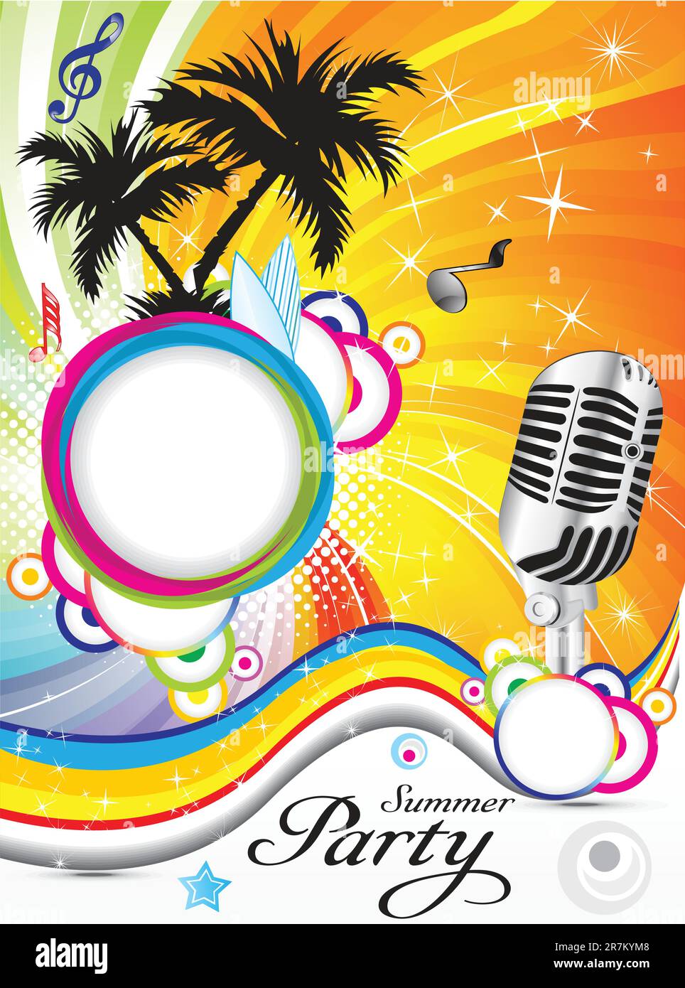 abstract summer party background vector illustration Stock Vector Image ...