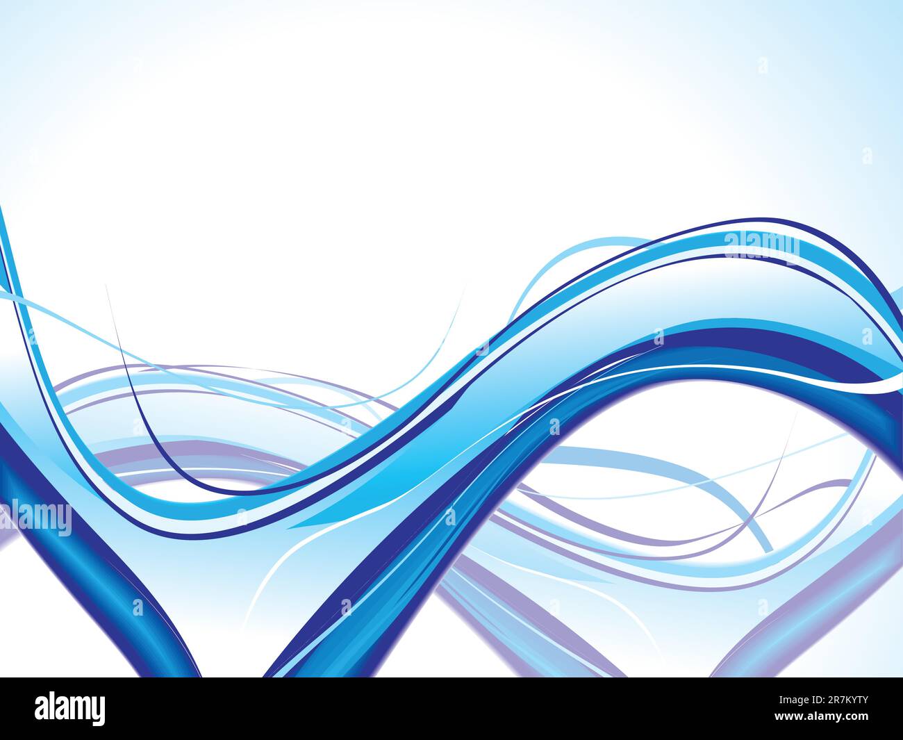 abstract blue wave background vector illustration Stock Vector Image ...