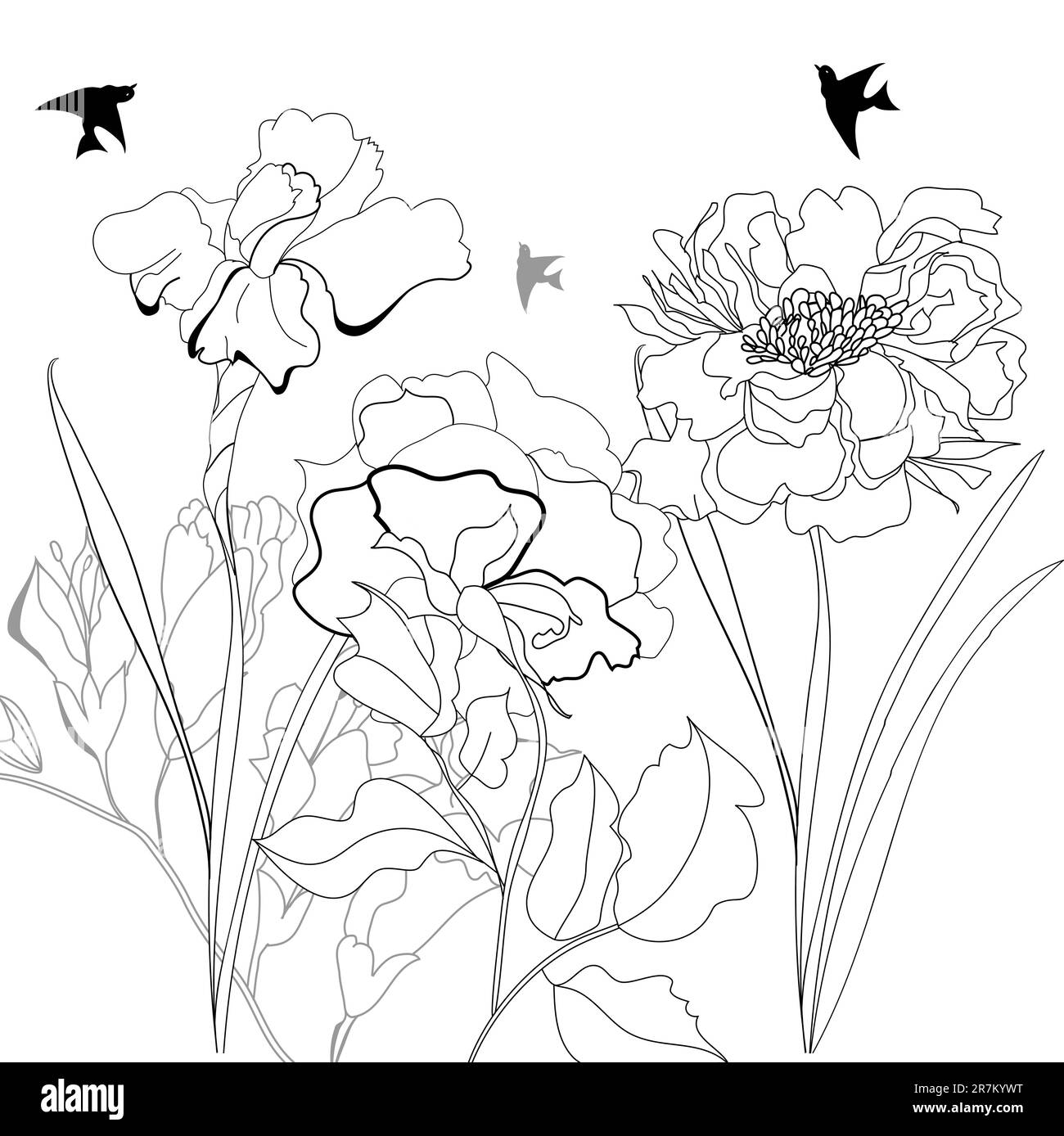 Monochrome painting Cut Out Stock Images & Pictures - Alamy