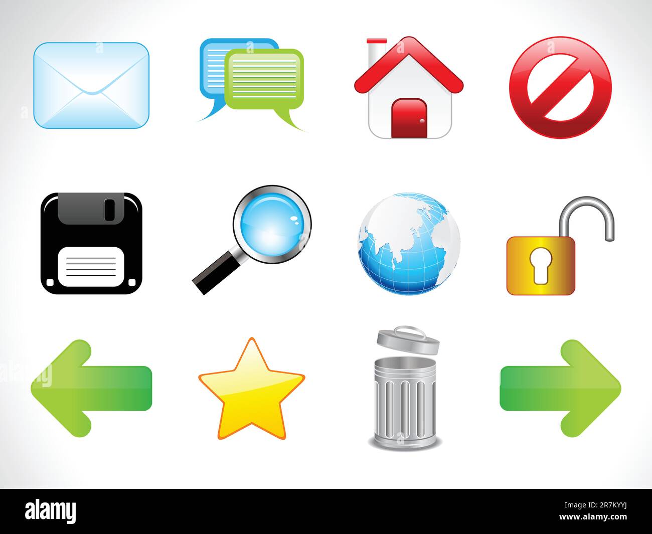 abstract web icon set vector illustration Stock Vector Image & Art - Alamy