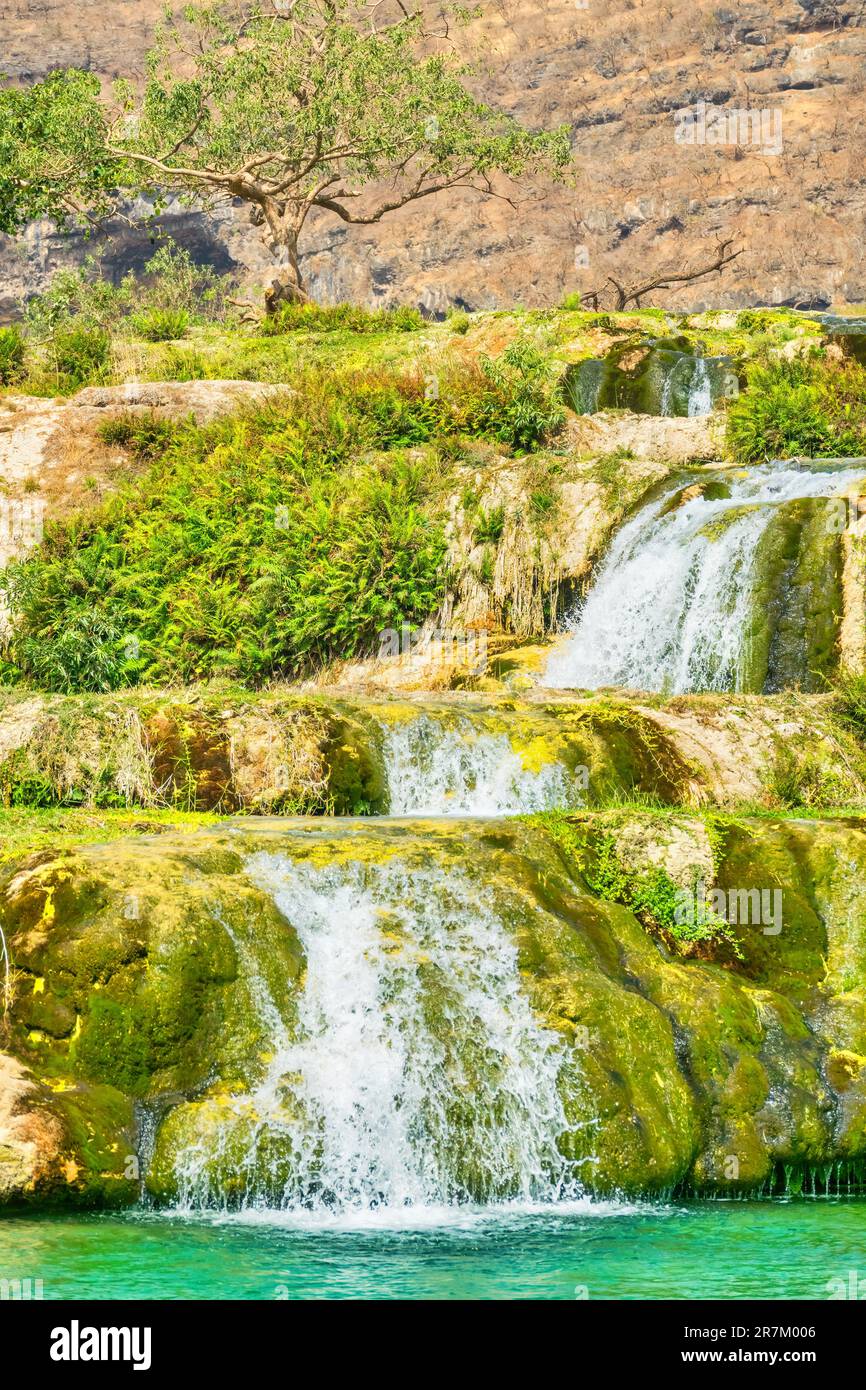 Wadi Darbat waterfalls near Salalah, Dhofar governorate, Oman Stock ...
