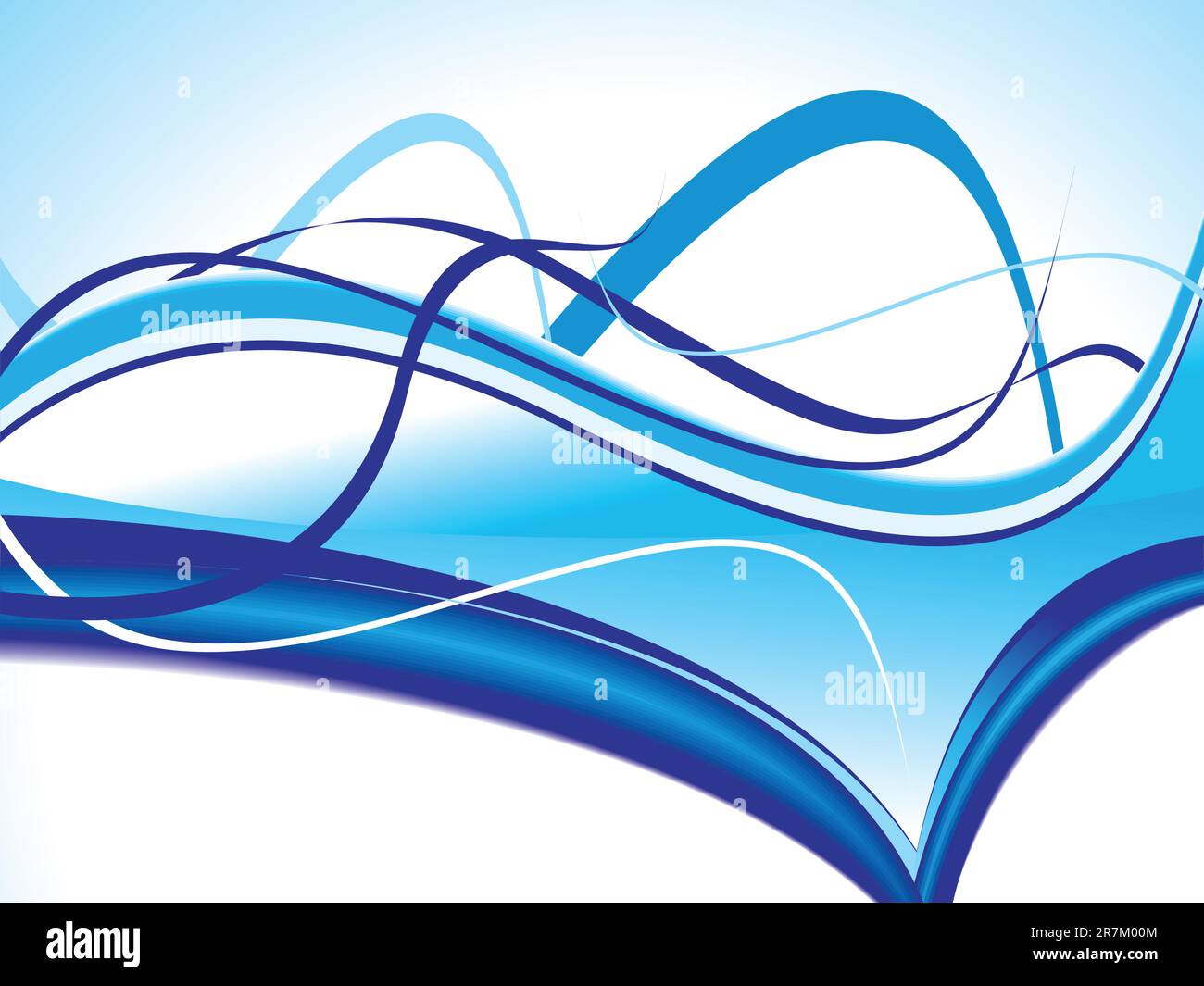 abstract blue vector wave background vector illustration Stock Vector ...