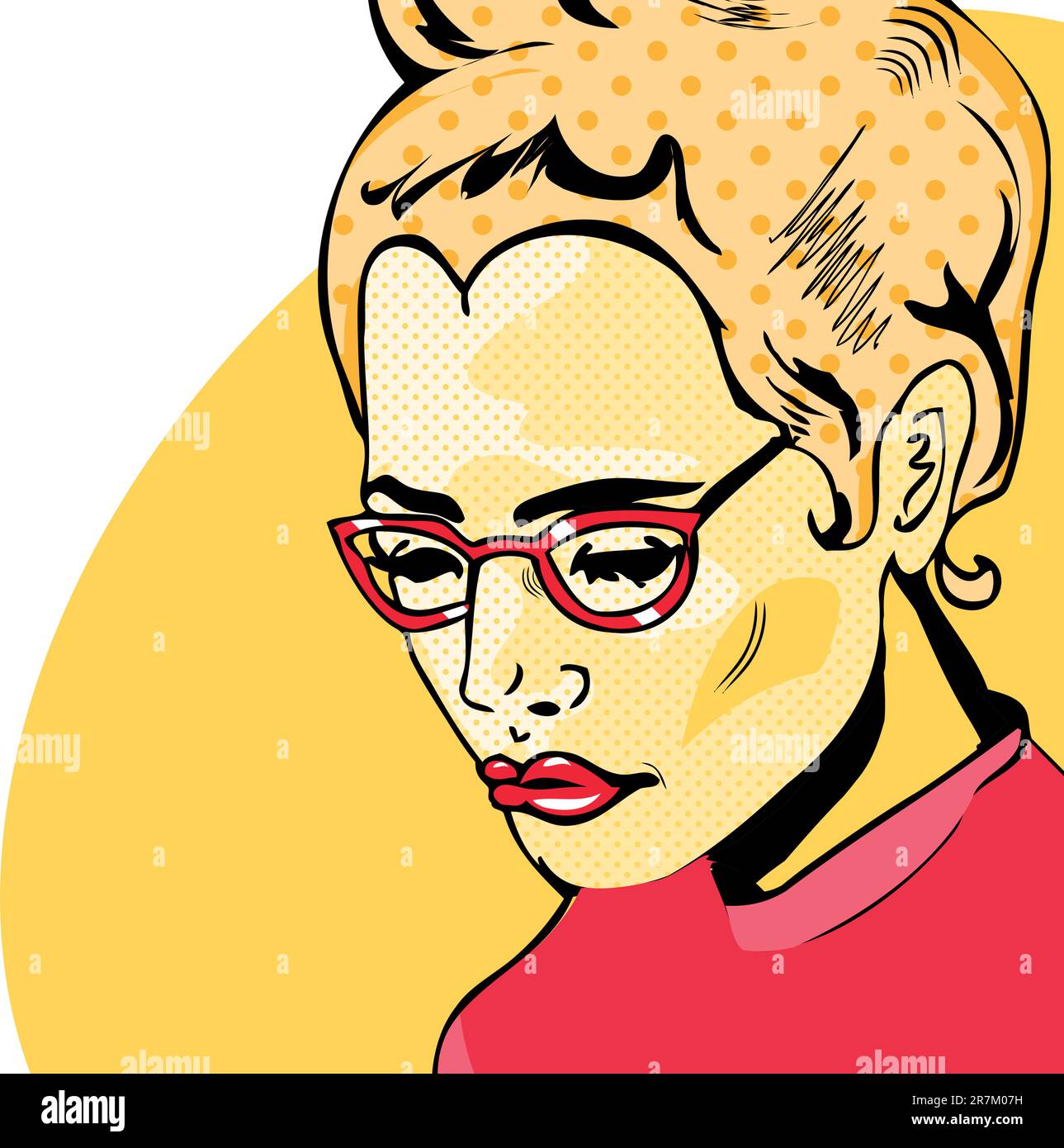 Retro Style Comic Book Portrait Stock Vector Images Alamy