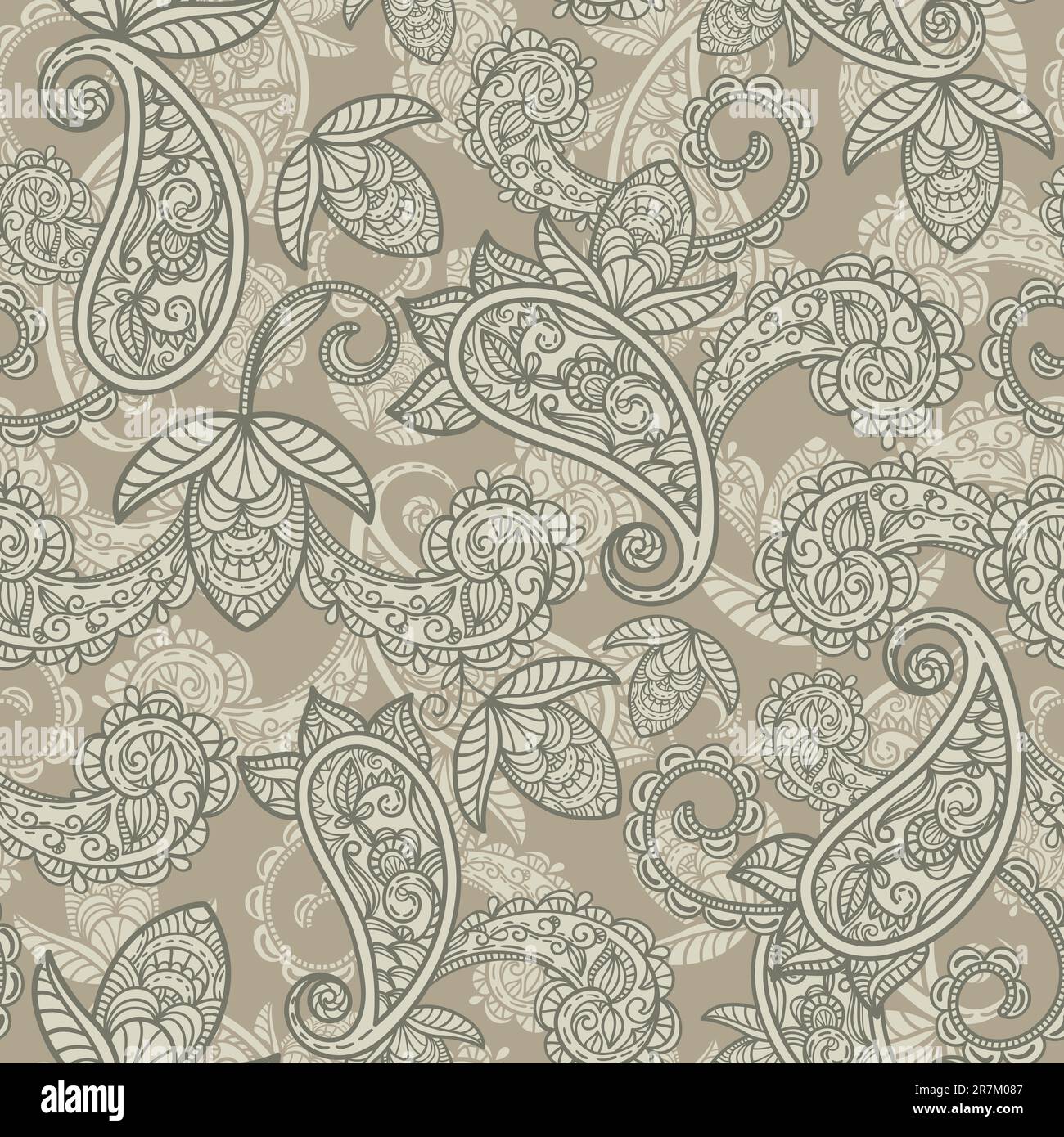 vector seamless paisley background Stock Vector Image & Art - Alamy