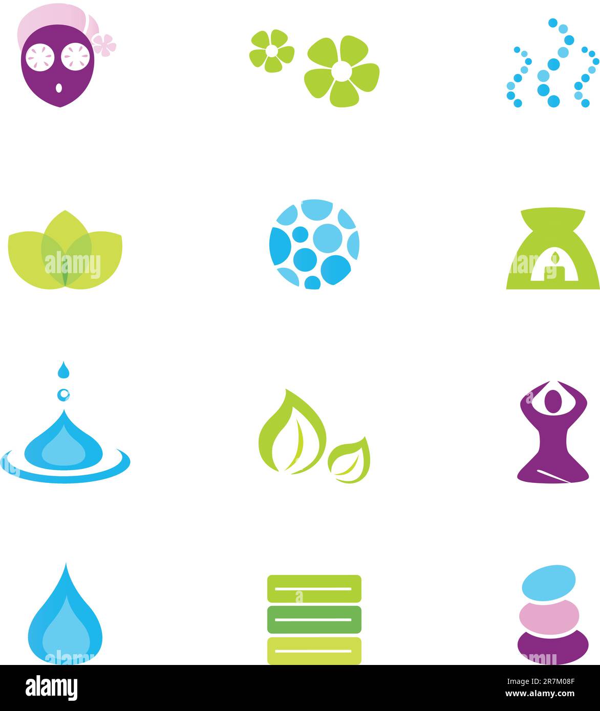 Vector collection of wellness and spa icons and symbols. Vector Stock ...