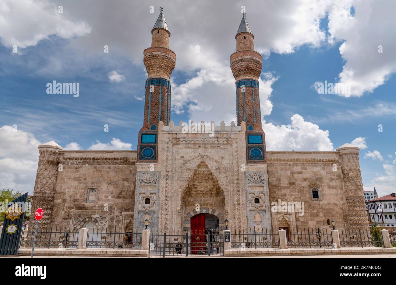 Sivas, Turkey - May 7 2023: Outside view of Blue Madrasa (Gok Medrese ...
