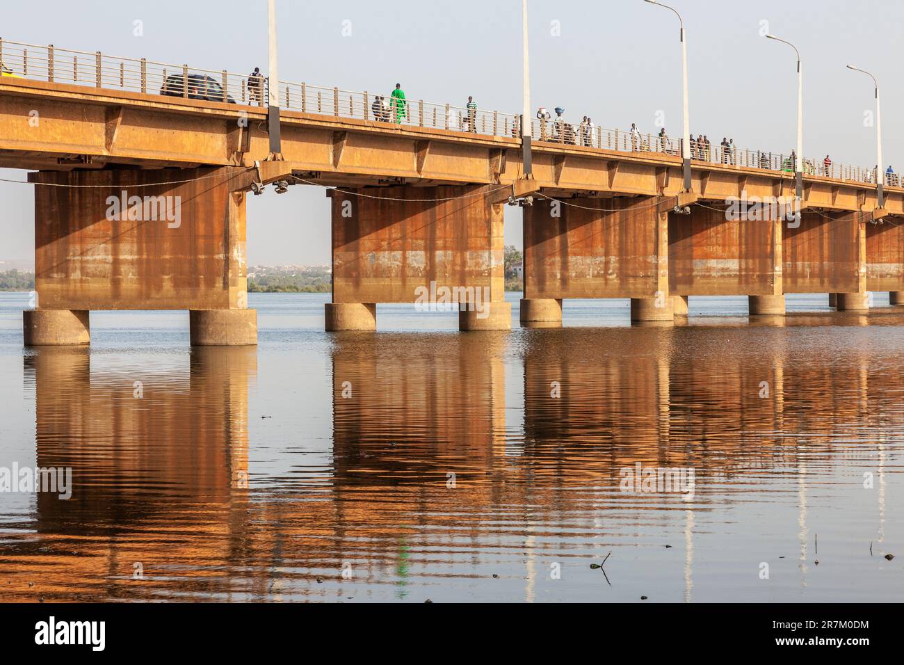 The Pont des Martyrs, spanning the Niger River, in Bamako Stock Photo ...