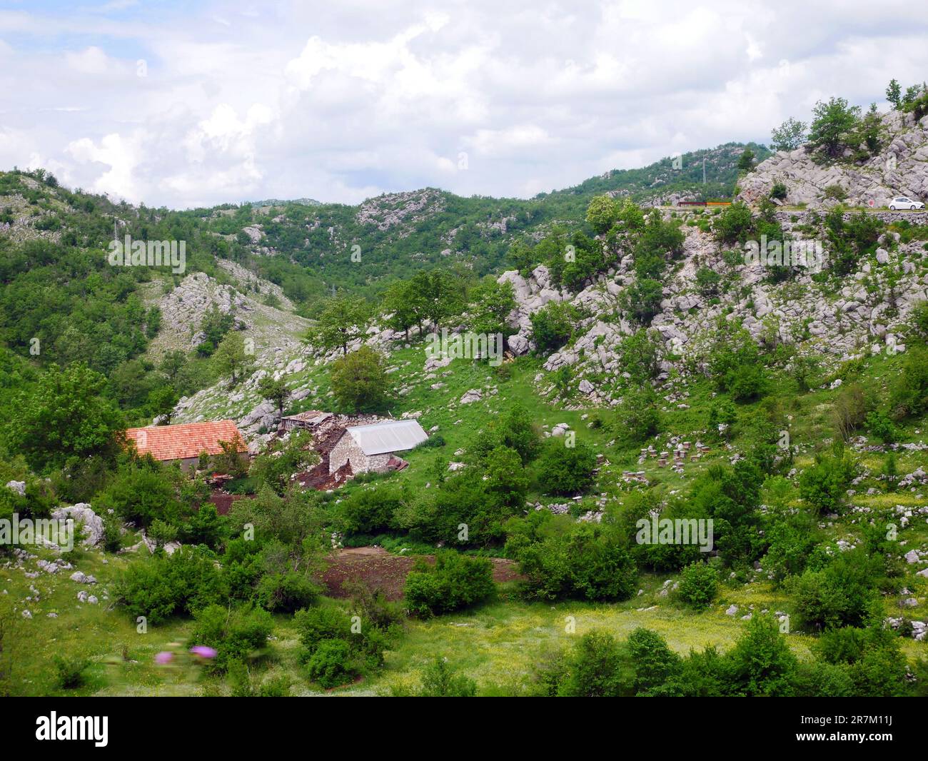 Montenegro, country road from Danilovgrad to Kotor Stock Photo - Alamy
