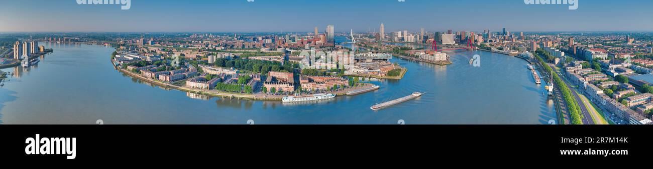 Rotterdam skyline drone view hi-res stock photography and images - Alamy