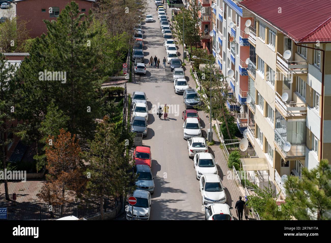 Sivas, Turkey - May 7 2023: Aerial view of Sivas city with a regular ...