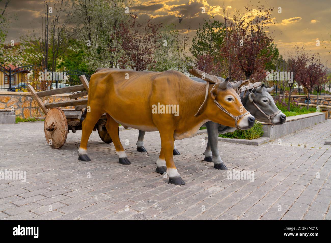 Oxcart wheel hi-res stock photography and images - Alamy
