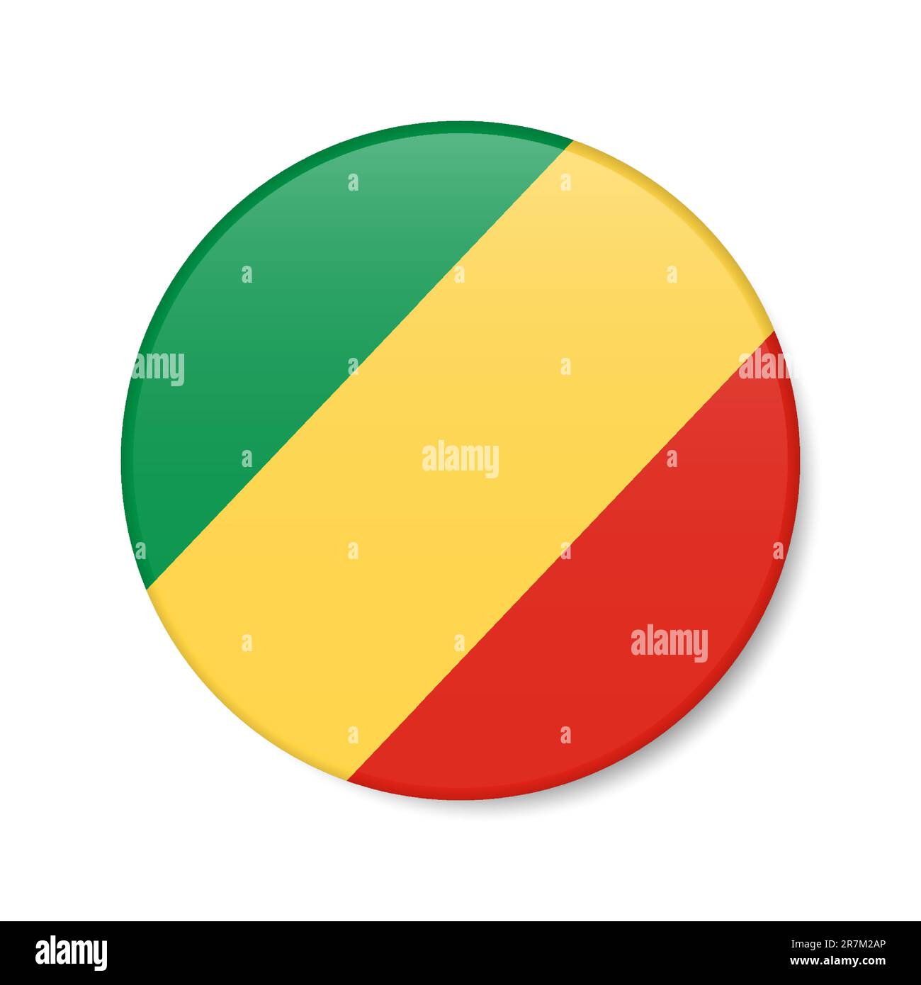 Republic of the Congo circle button icon. Congolese round badge flag ...