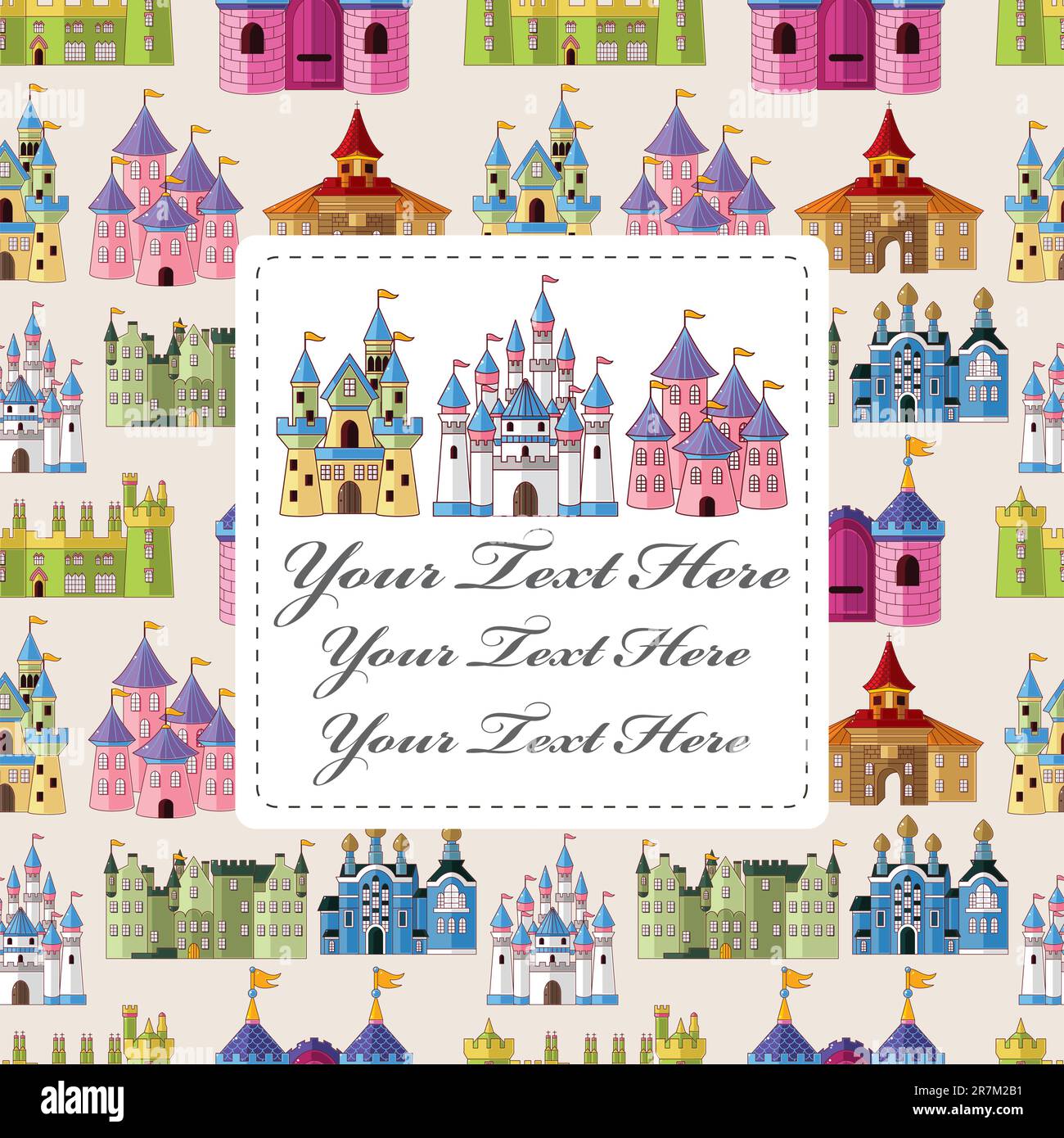 cartoon castle card Stock Vector Image & Art - Alamy